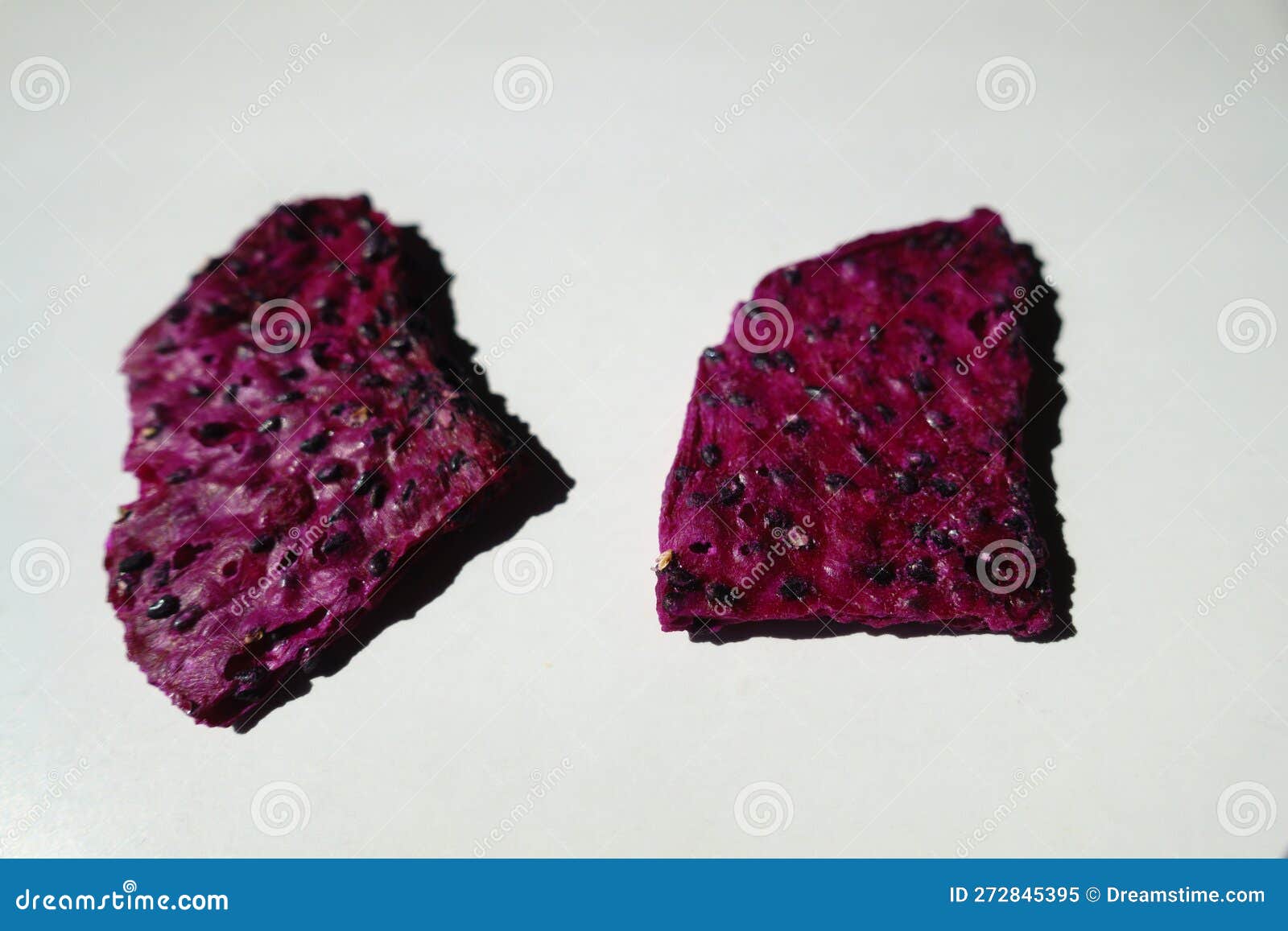 Magenta Colored Dried Dragon Fruit Chips (two Items Stock Image - Image ...