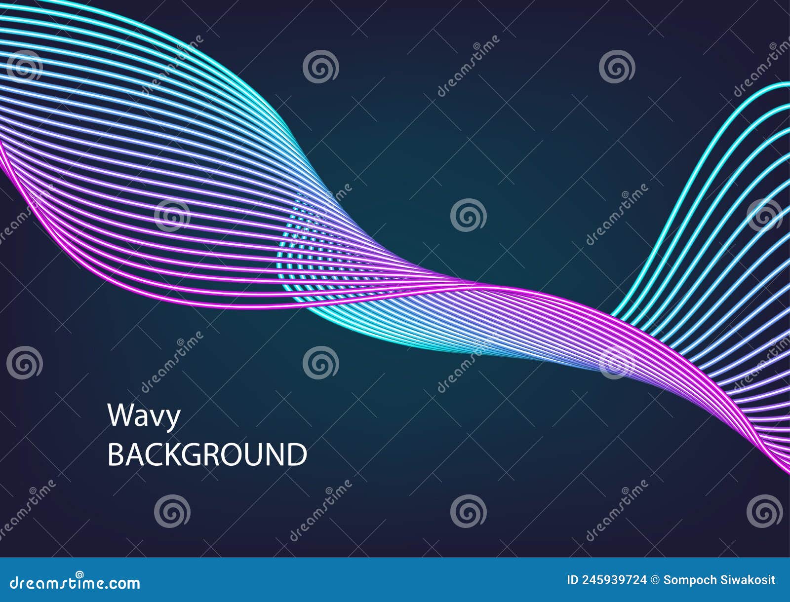 Magenta and Cyan Gradient Abstract Wave Line, Smooth Pattern ...