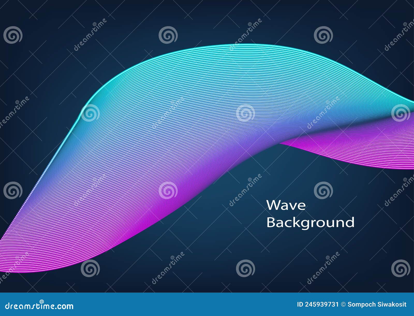 Magenta and Cyan Gradient Abstract Wave Line, Smooth Pattern ...