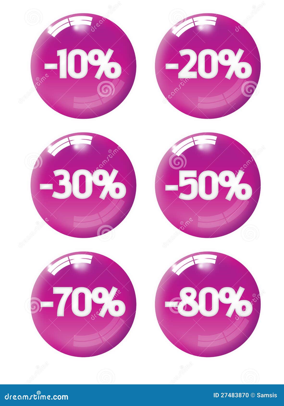 Magenta discount tags stock vector. Illustration of violet - 27483870