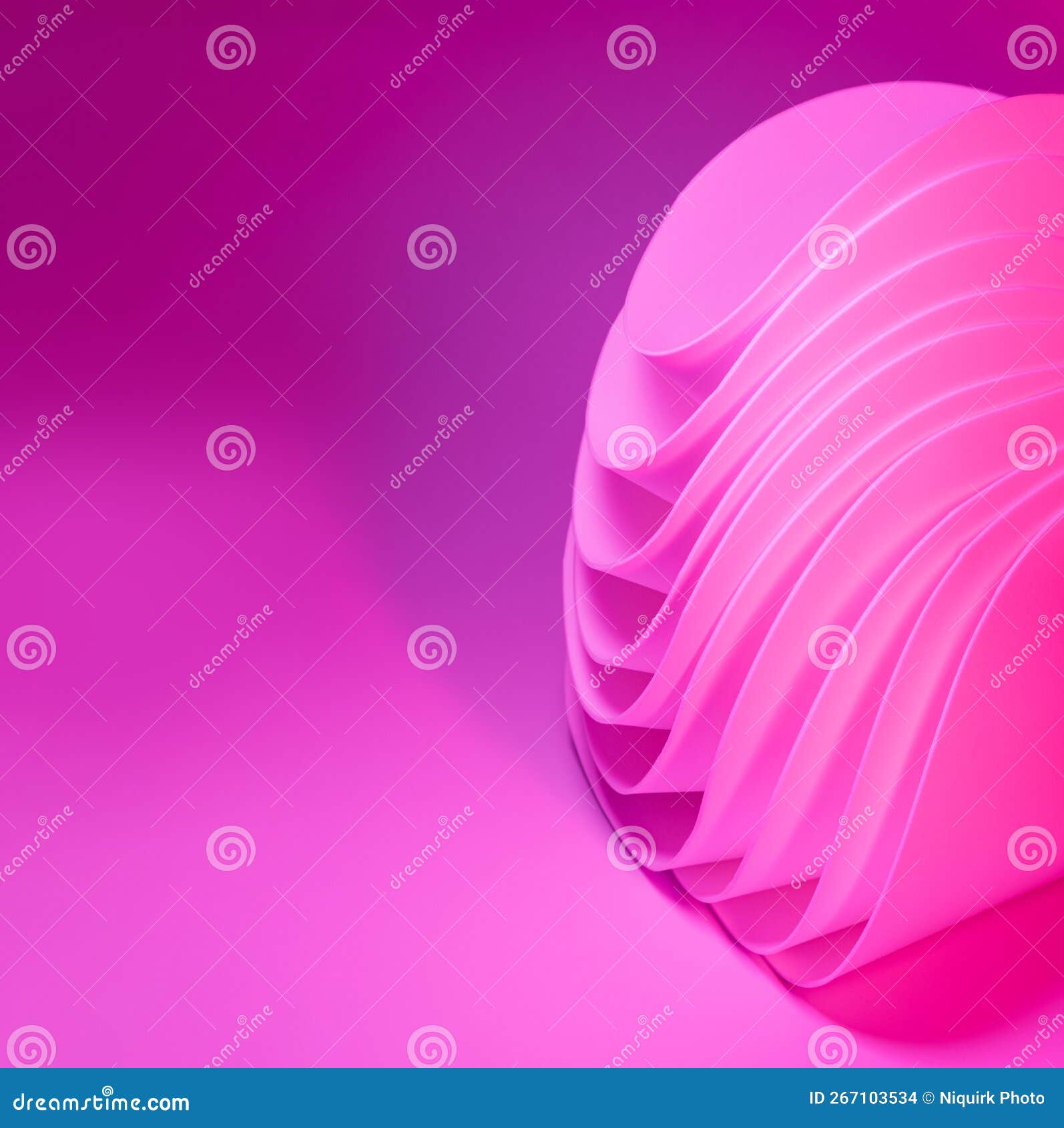 Magenta Dynamic 3D Shape with Pink Gradients. Stock Illustration ...