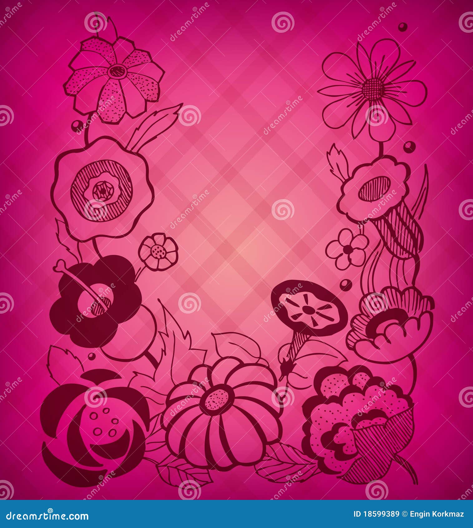 Magenta floral background stock vector. Illustration of copy - 18599389
