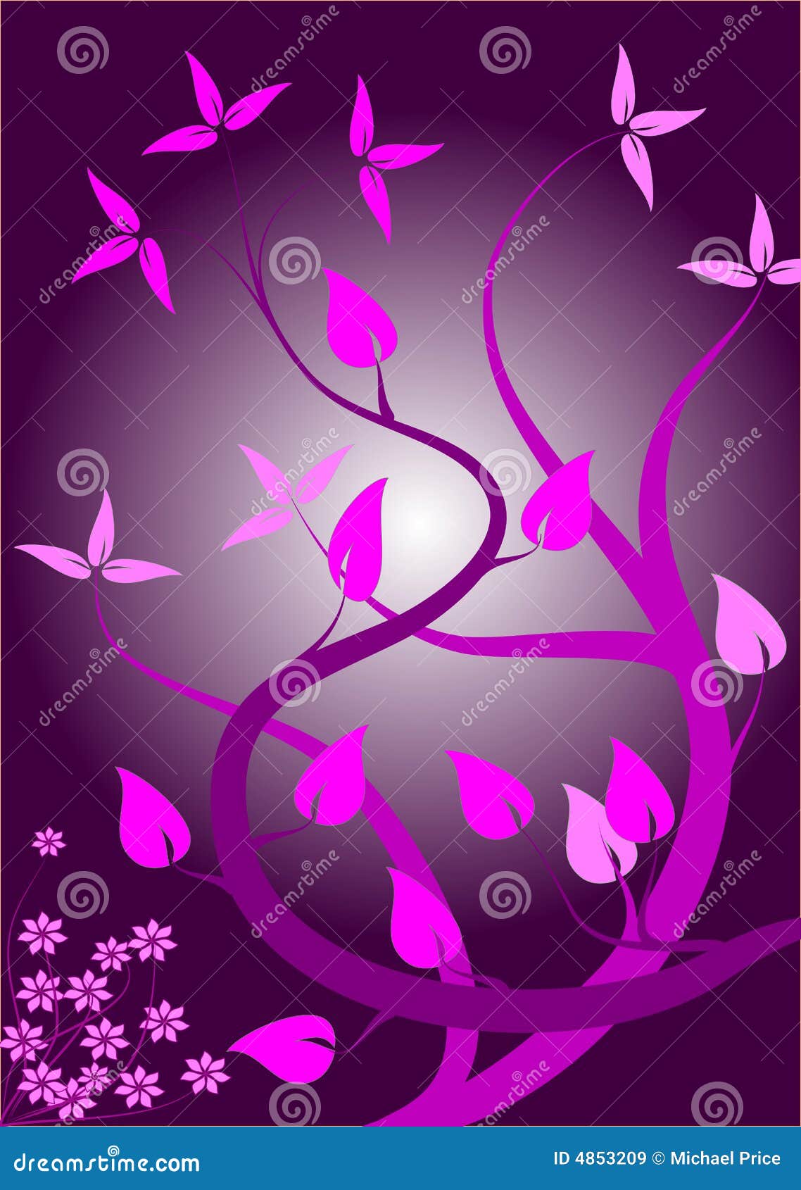 Magenta Floral Background stock vector. Illustration of effect - 4853209