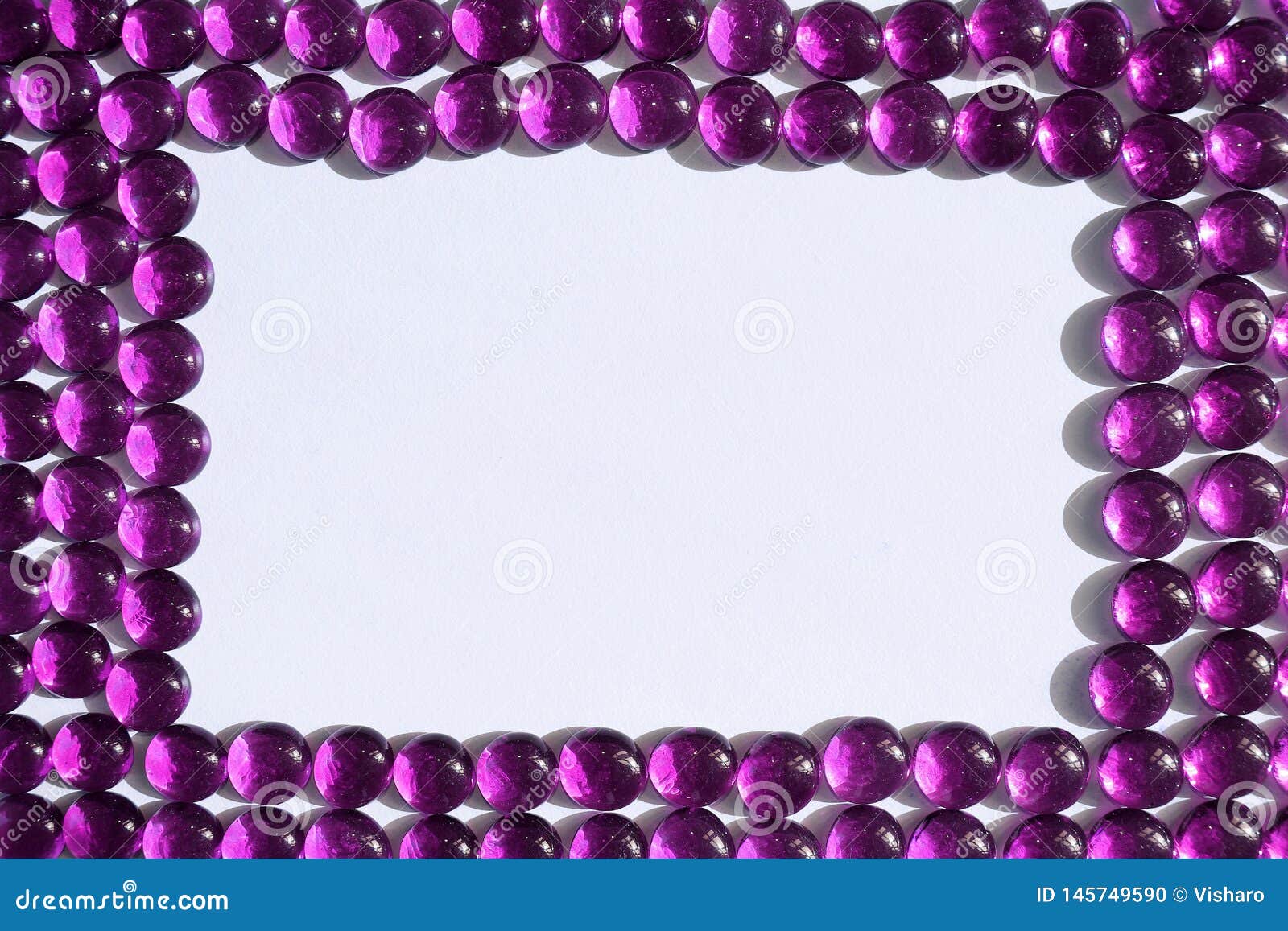 Magenta Glass Pebbles Frame Stock Photo - Image of decoration, colorful ...