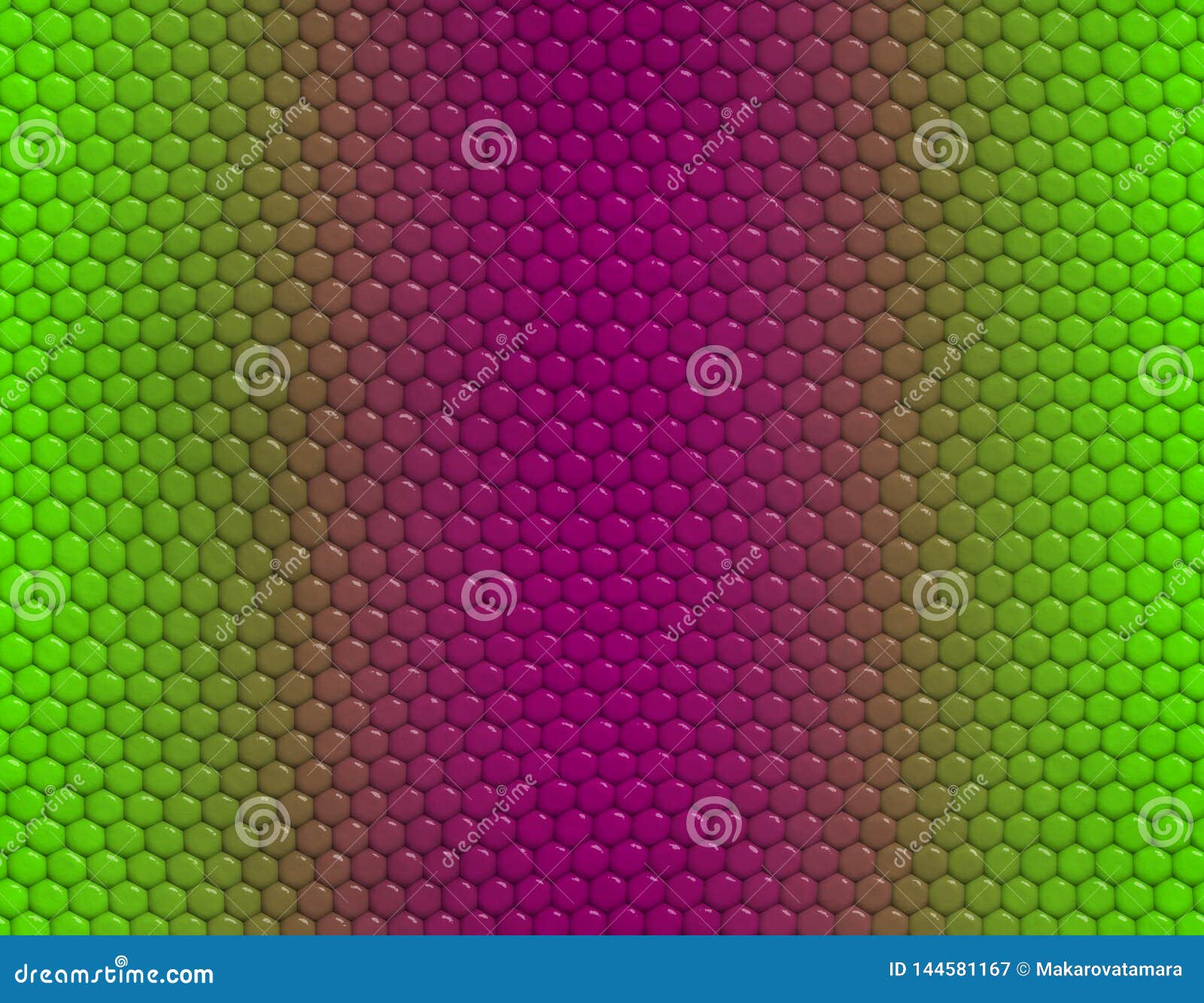 Magenta and Green Gradient Snake Skin Pattern, Hexagonal Scale Stock ...