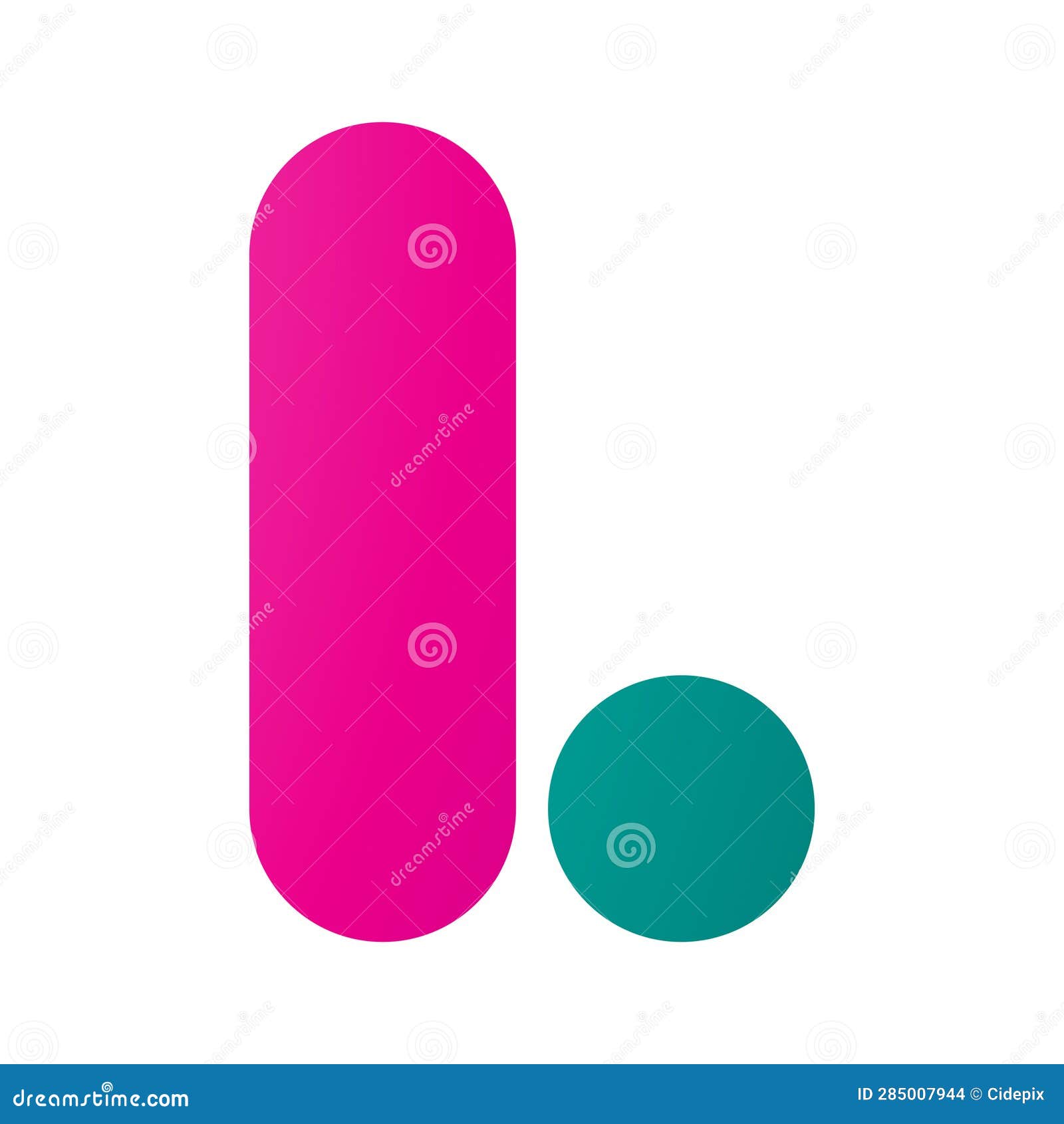 Magenta and Green Rounded Letter L Icon Stock Vector - Illustration of ...