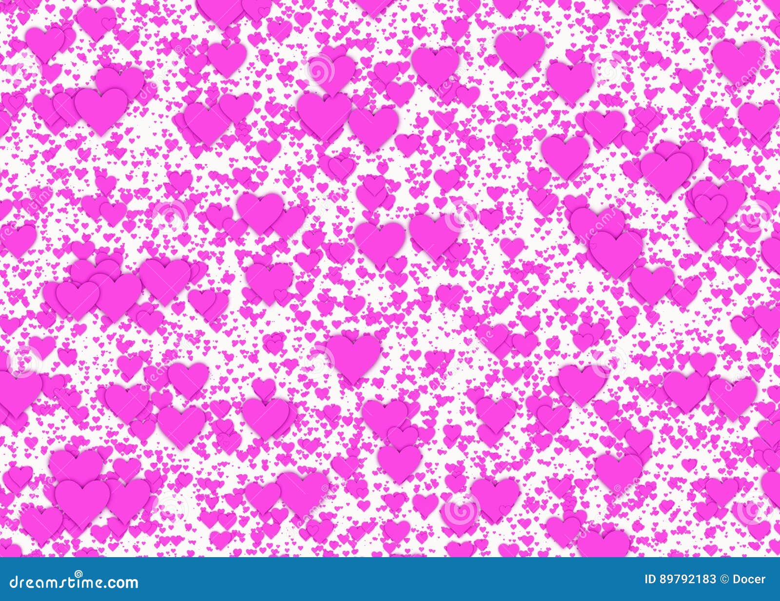 Magenta Hearts Background of Love Symbol Stock Illustration ...