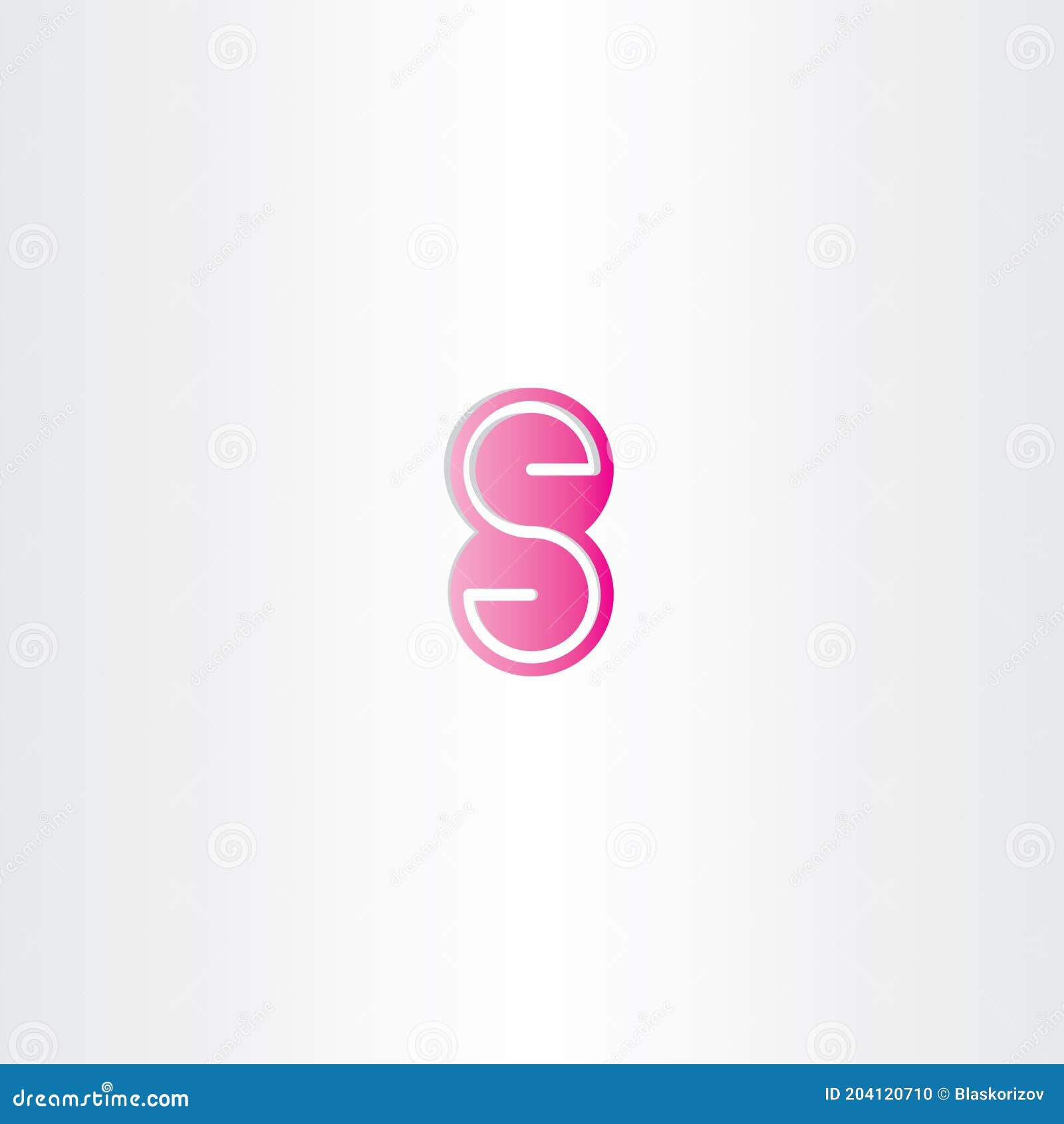 Magenta Letter S or Number Eight 8 Icon Stock Vector - Illustration of ...