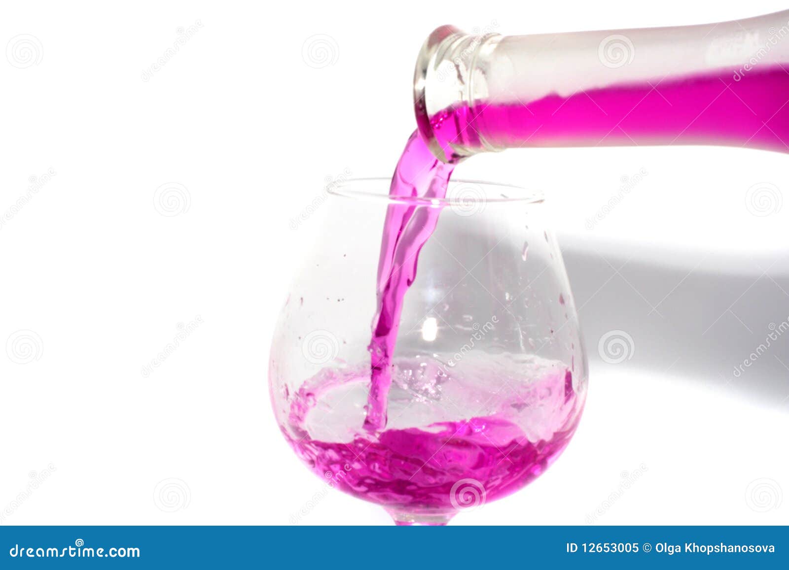 Magenta liquid in a glass stock image. Image of alcohol - 12653005