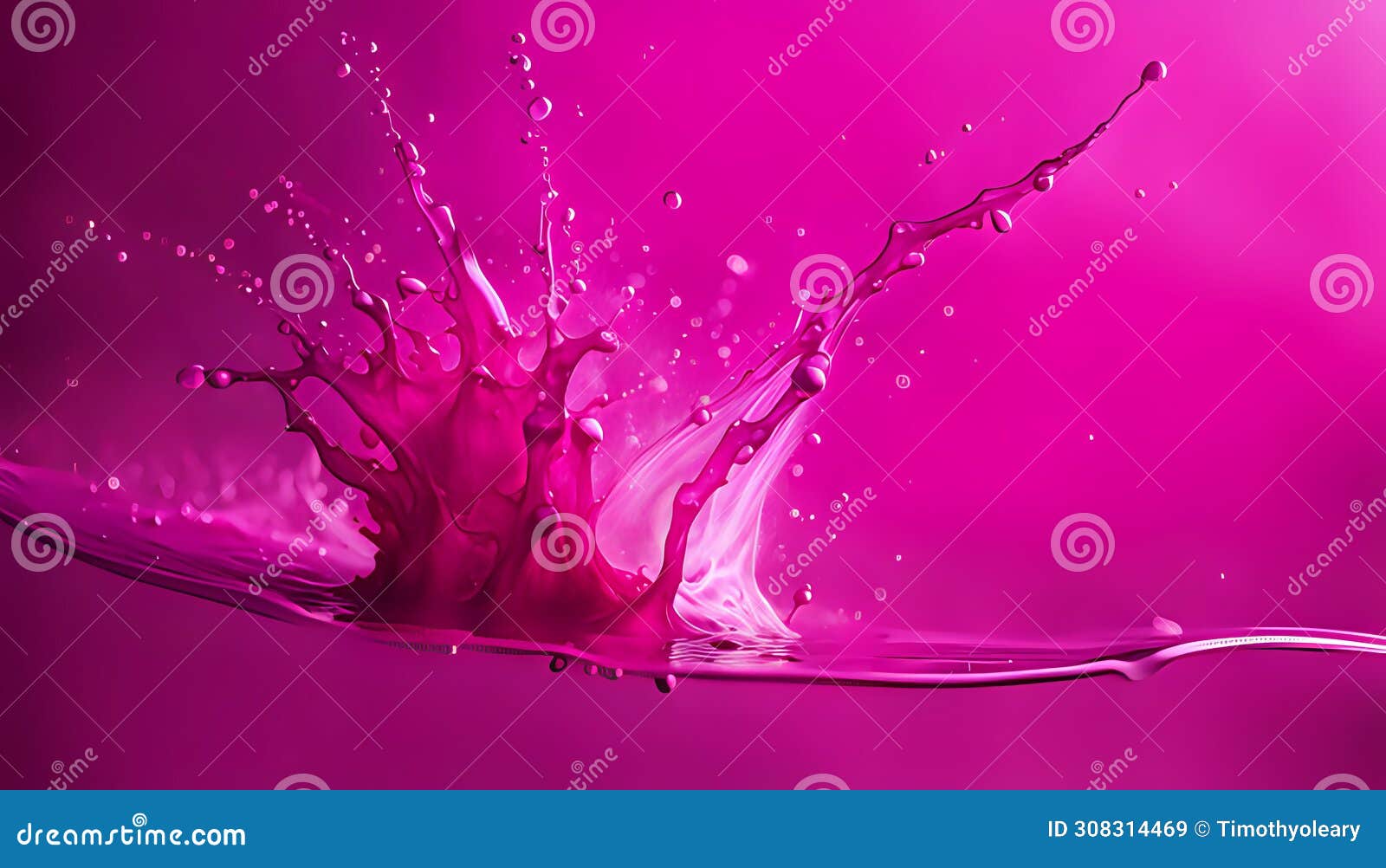 Magenta Paint Splatter Hittong a Surface Producing Abstract Art Stock ...