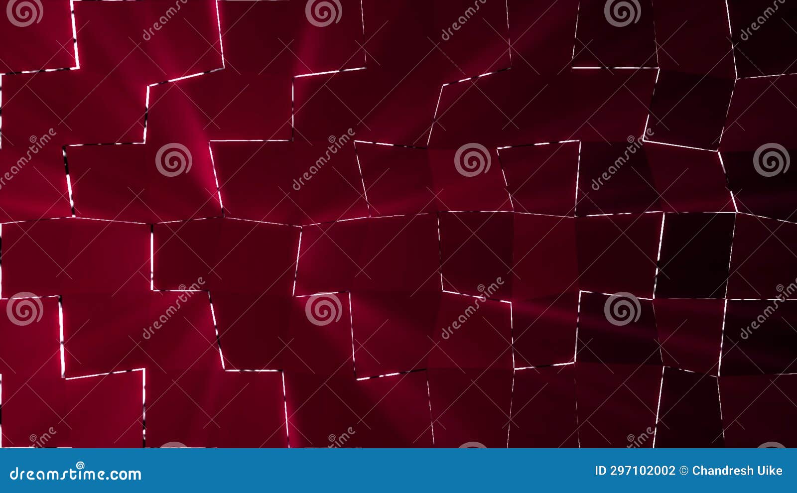 Magenta Red Color Square Shape Background with Glowing Light Rays ...