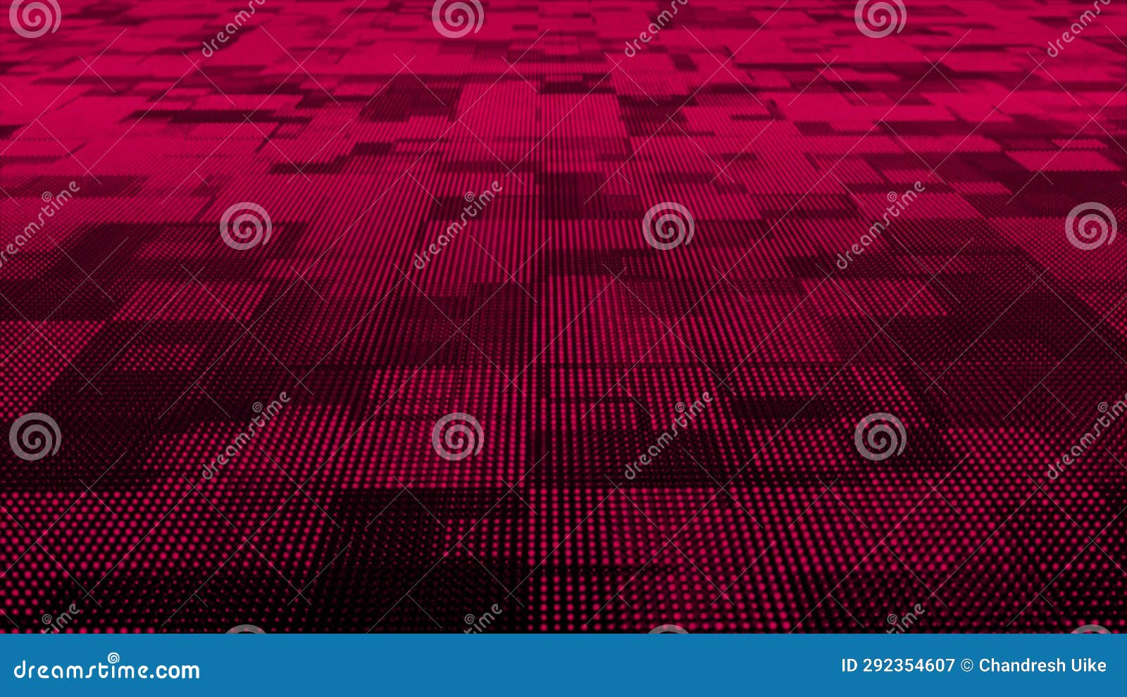 Magenta Red Particles Square Box Pattern Moving 3d Technology ...