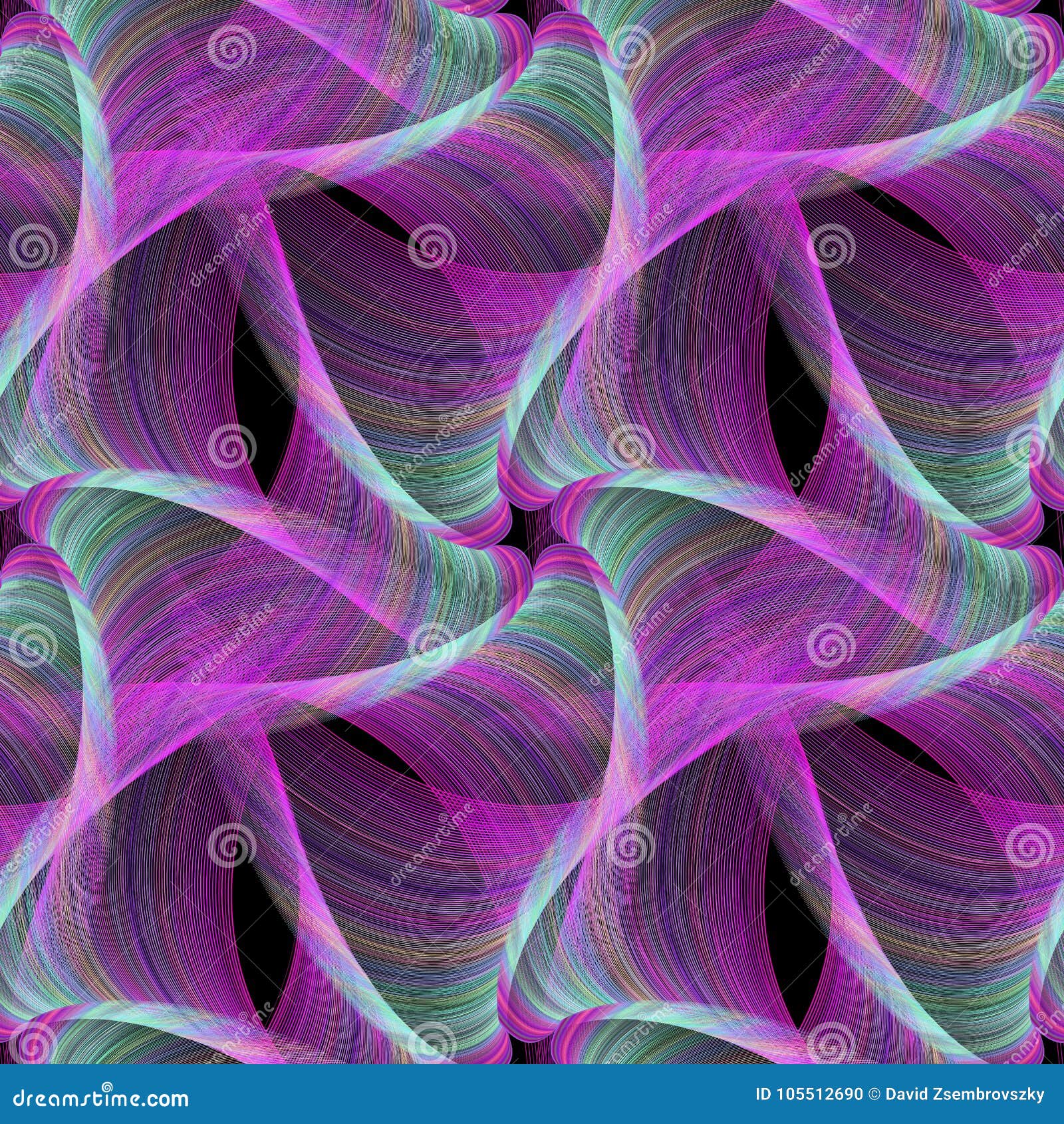 Magenta Repeating Fractal Design Pattern Stock Vector - Illustration of ...