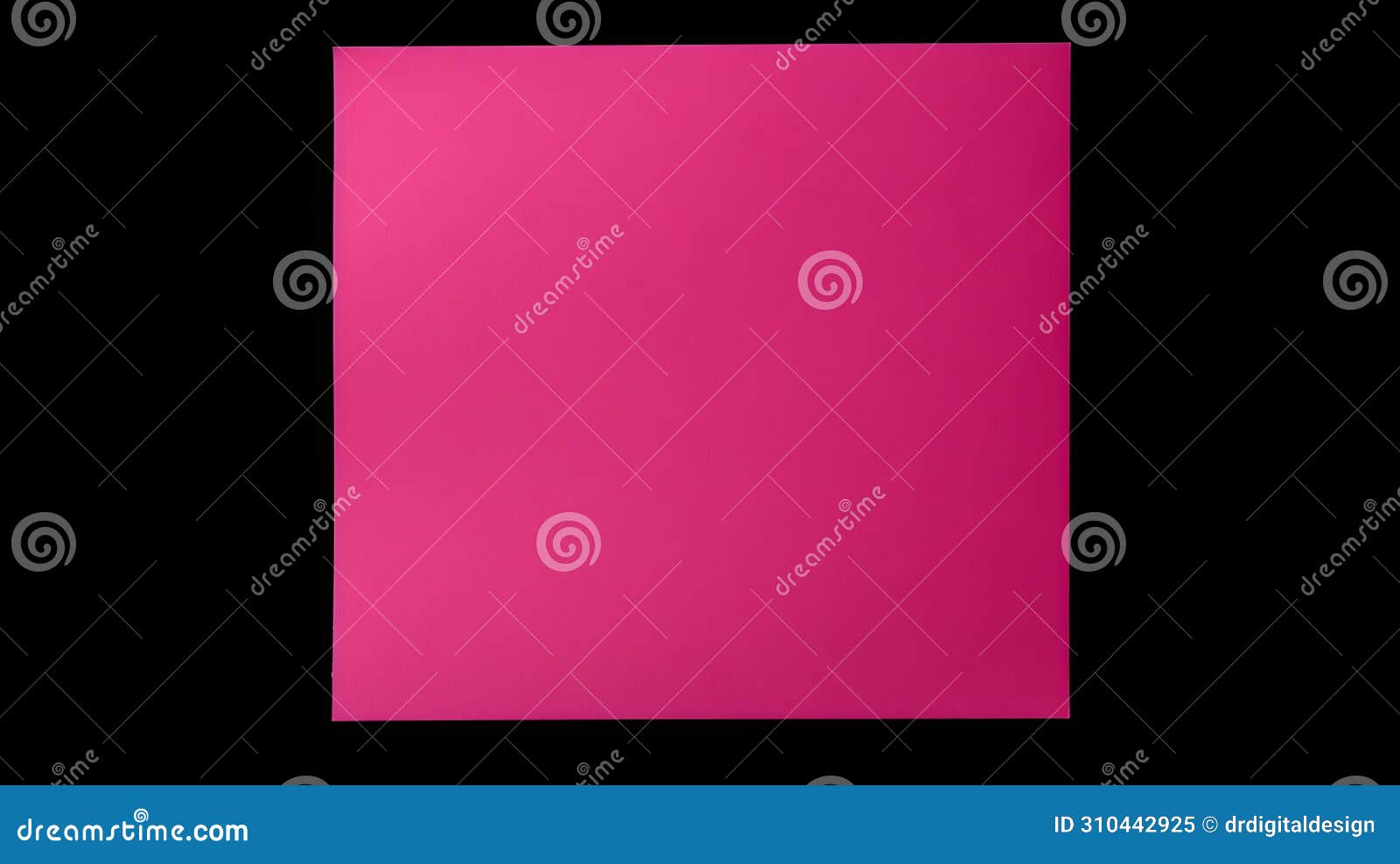 Magenta Square Paper Note on a Black Background. Brainstorming Template ...