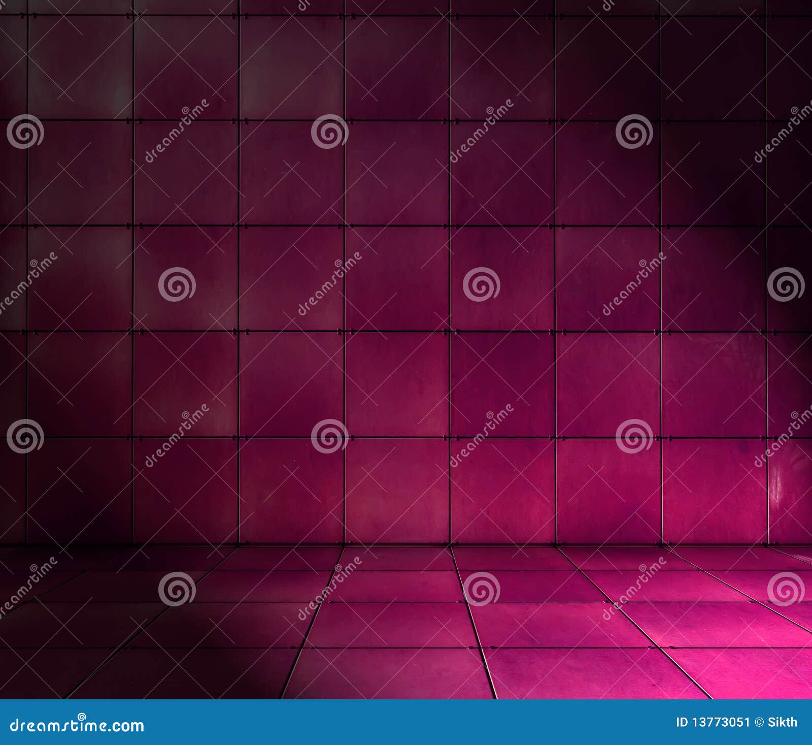 Magenta Tiled Room stock image. Image of grunge, decor - 13773051