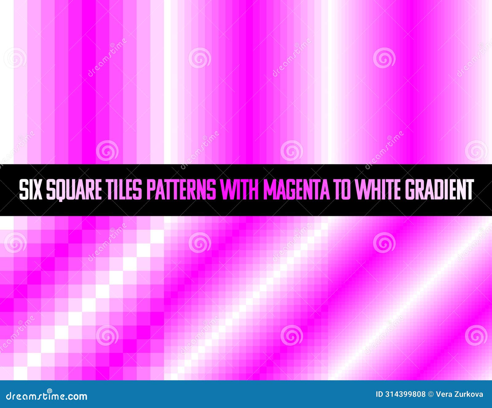Magenta To White Gradient in Square Tiles, Seamless Vector Pattern ...