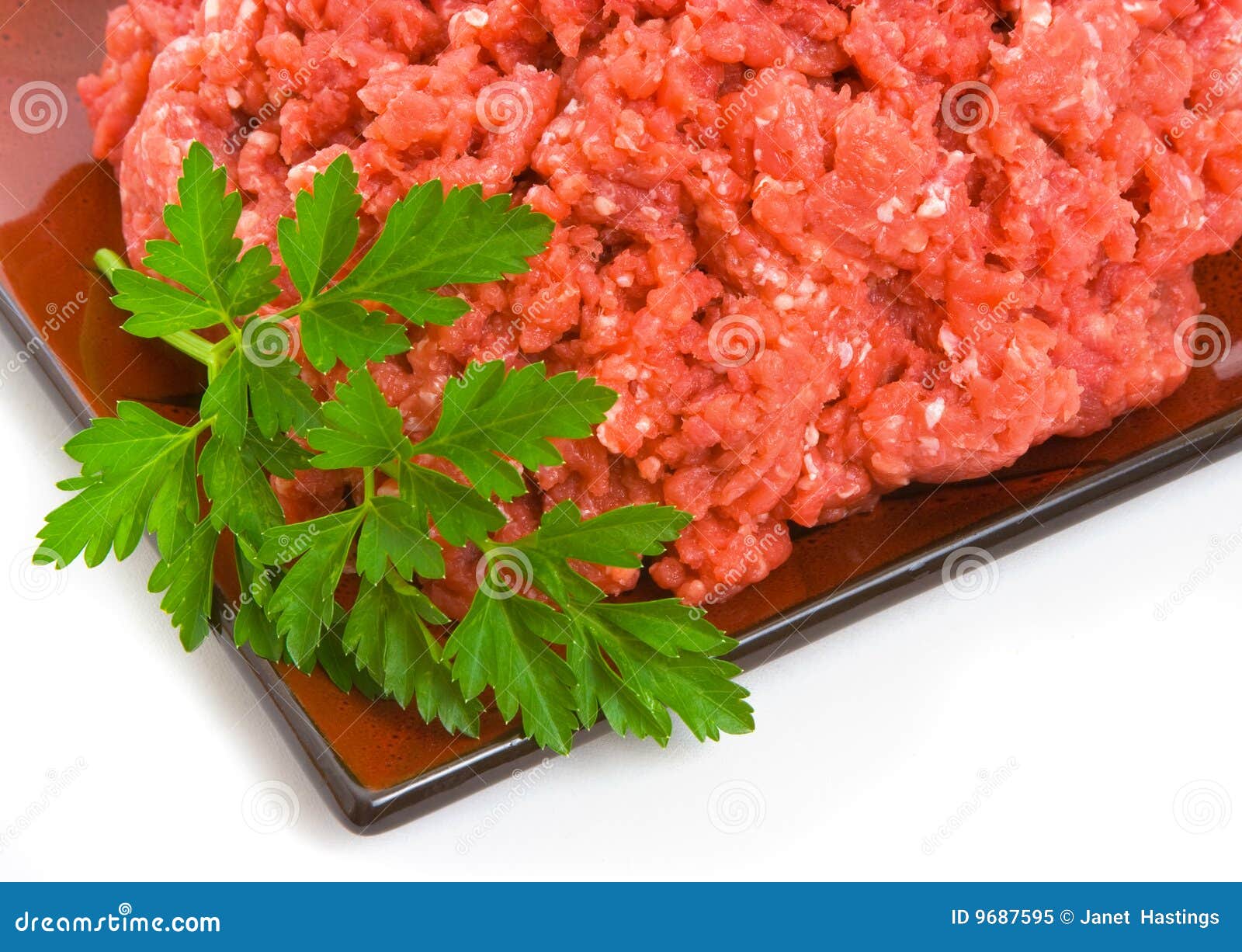 Mageres gehacktes Steak stockbild. Bild von frisch, hamburger - 9687595
