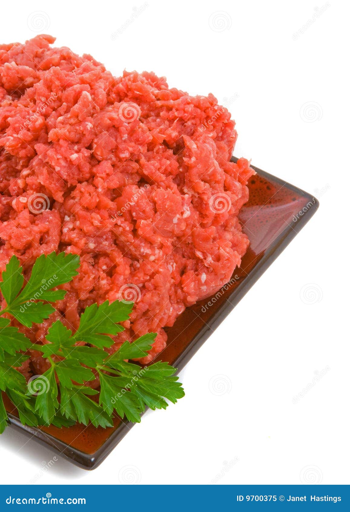 Mageres gehacktes Steak stockbild. Bild von frisch, fett - 9700375