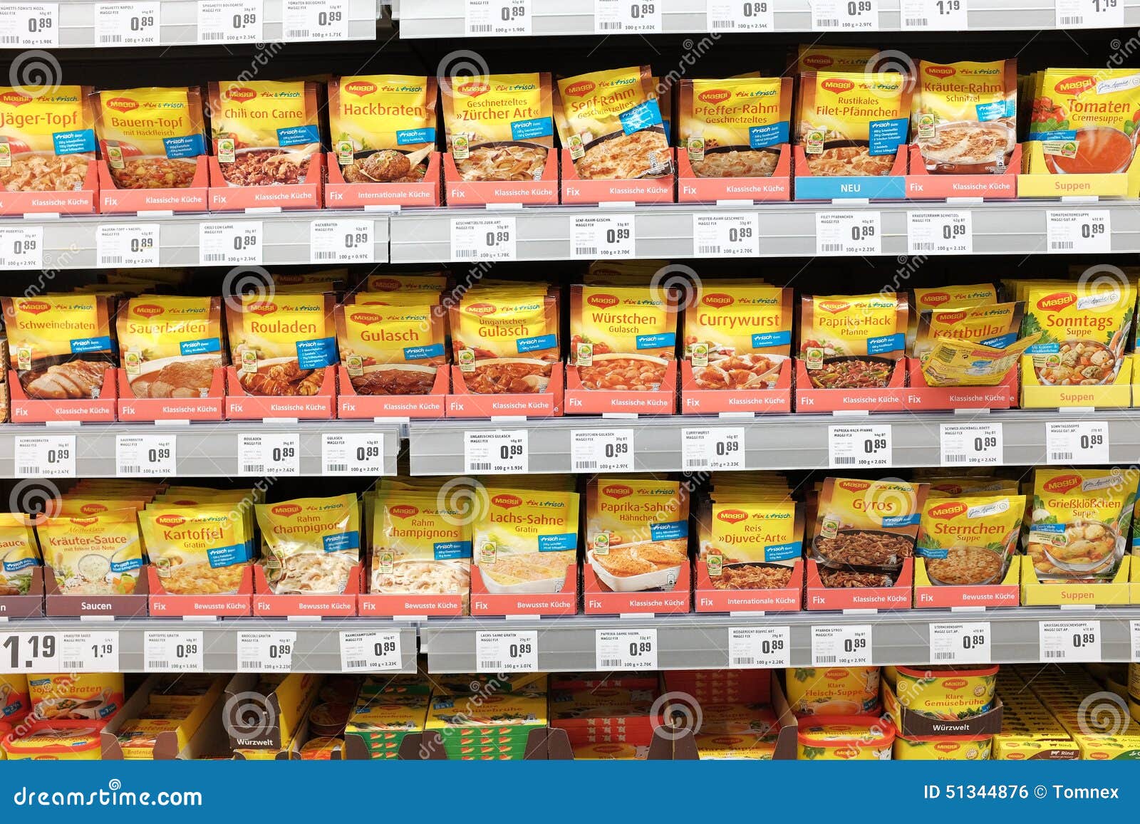 Maggi-Produkte redaktionelles foto. Bild von deutschland - 51344876