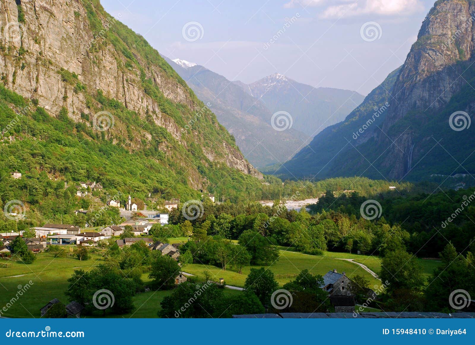 Maggia Valley Seen from Cevio Stock Photo - Image of cevio, switzerland ...