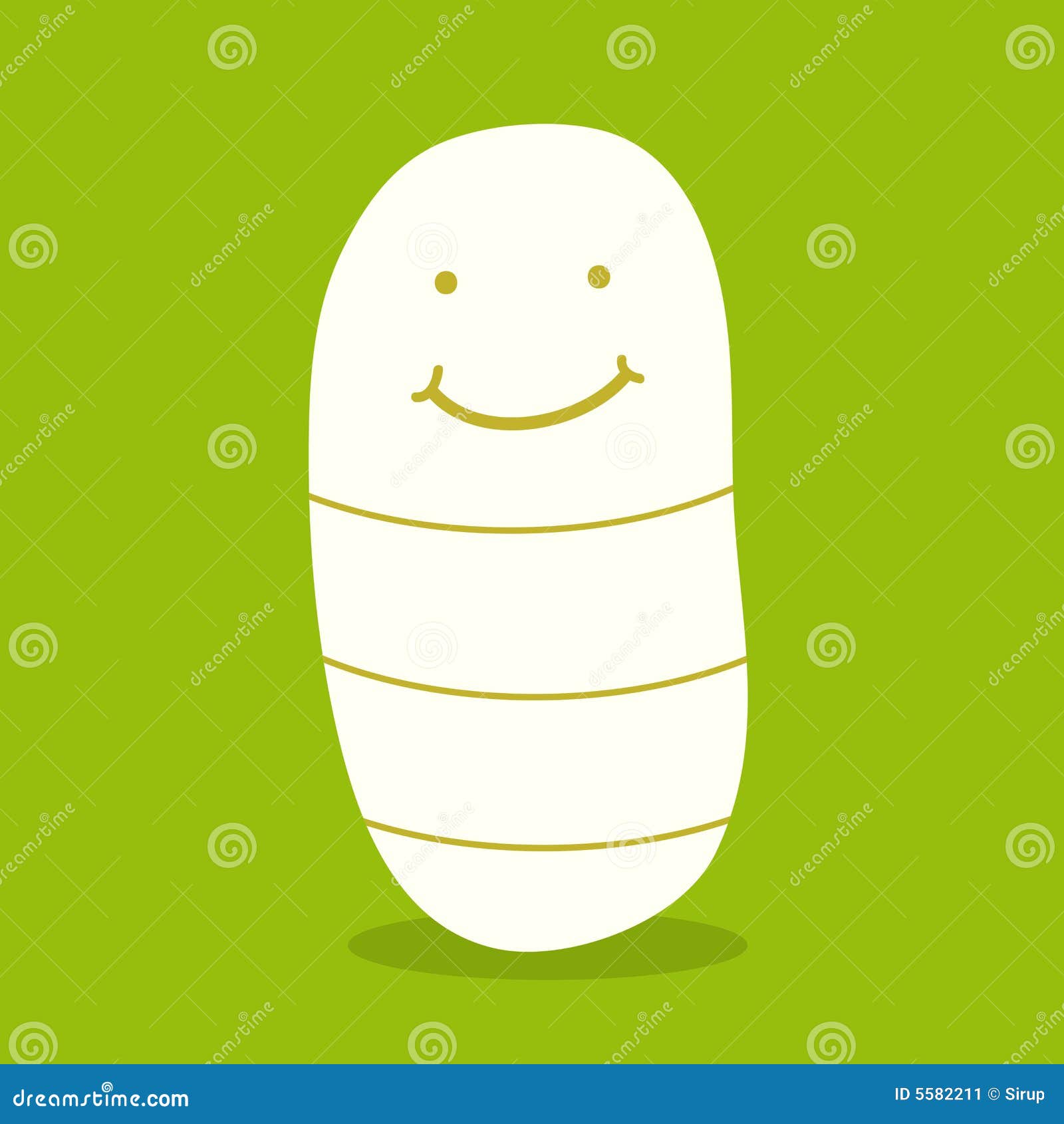 Maggot stock vector. Illustration of animal, silhouette - 5582211