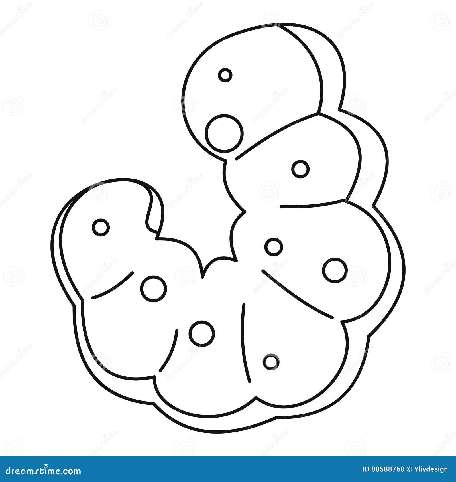 Maggot icon, outline style stock vector. Illustration of fauna - 88588760