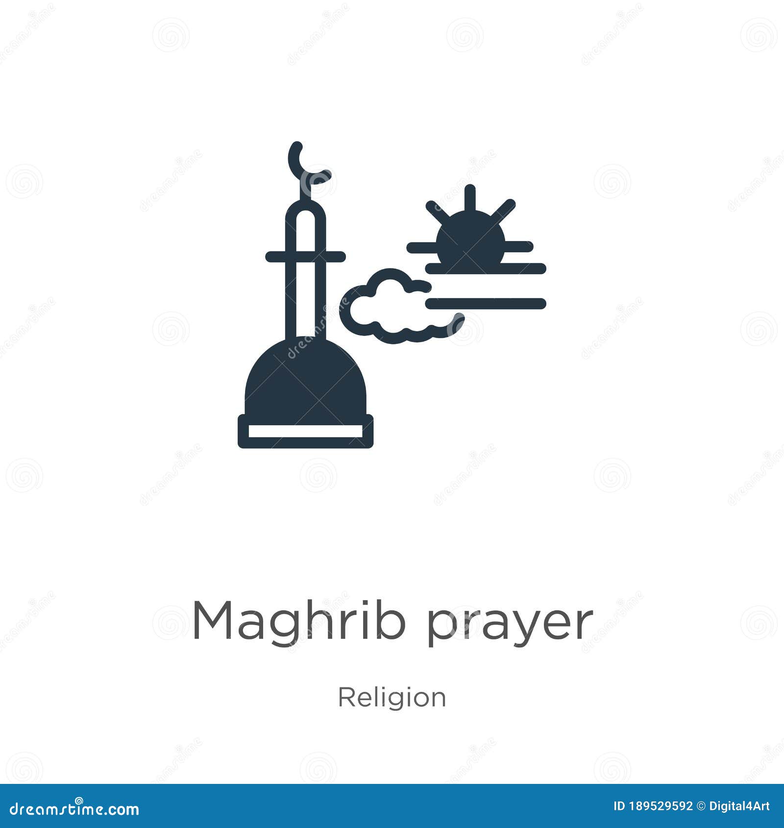 Maghrib Prayer Icon Vector. Trendy Flat Maghrib Prayer Icon from ... Maghrib Prayer Icon Vector. Trendy Flat Maghrib Prayer Icon from ...