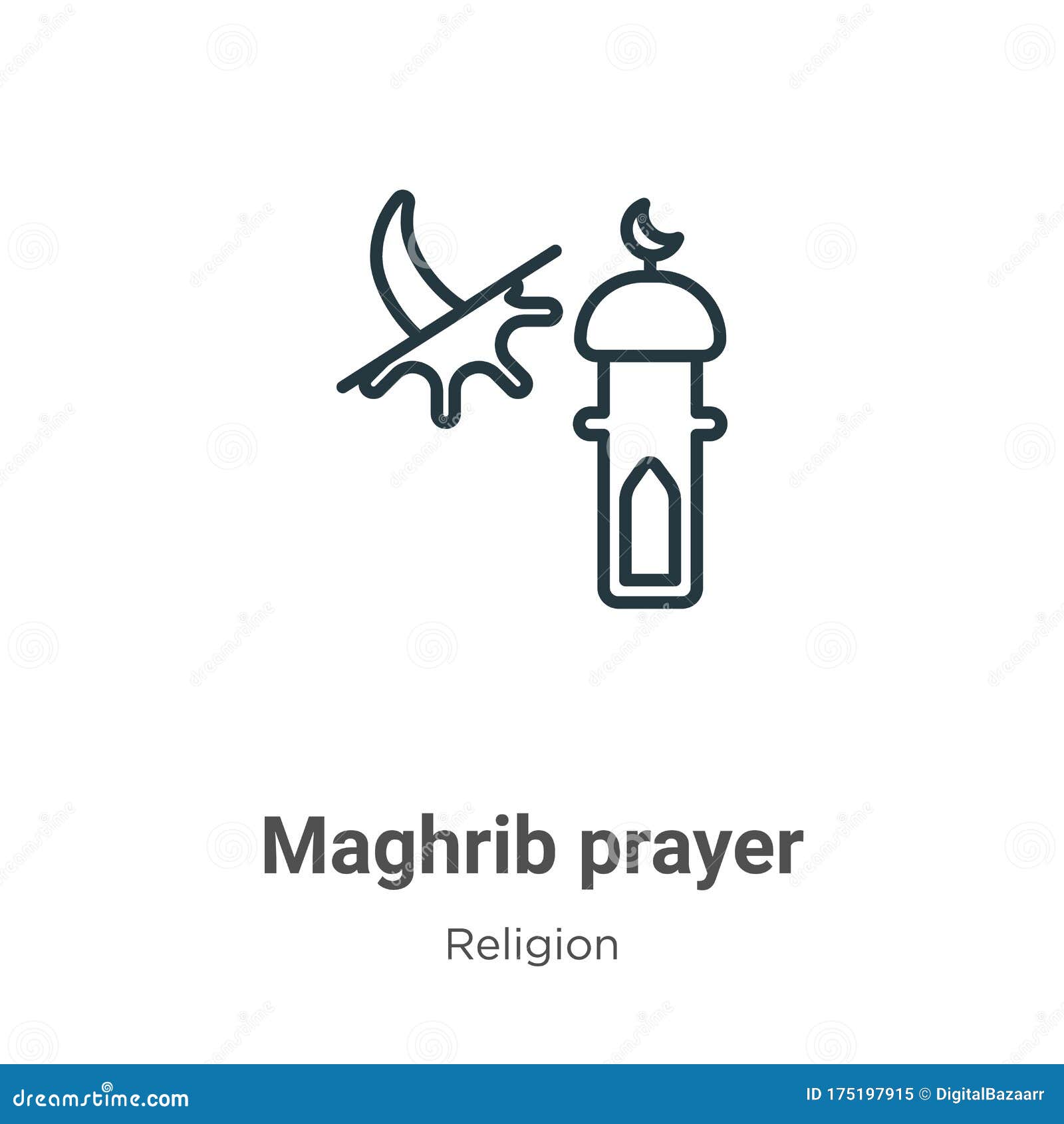 Maghrib Prayer Outline Vector Icon. Thin Line Black Maghrib Prayer Icon ... Maghrib Prayer Outline Vector Icon. Thin Line Black Maghrib Prayer Icon ...