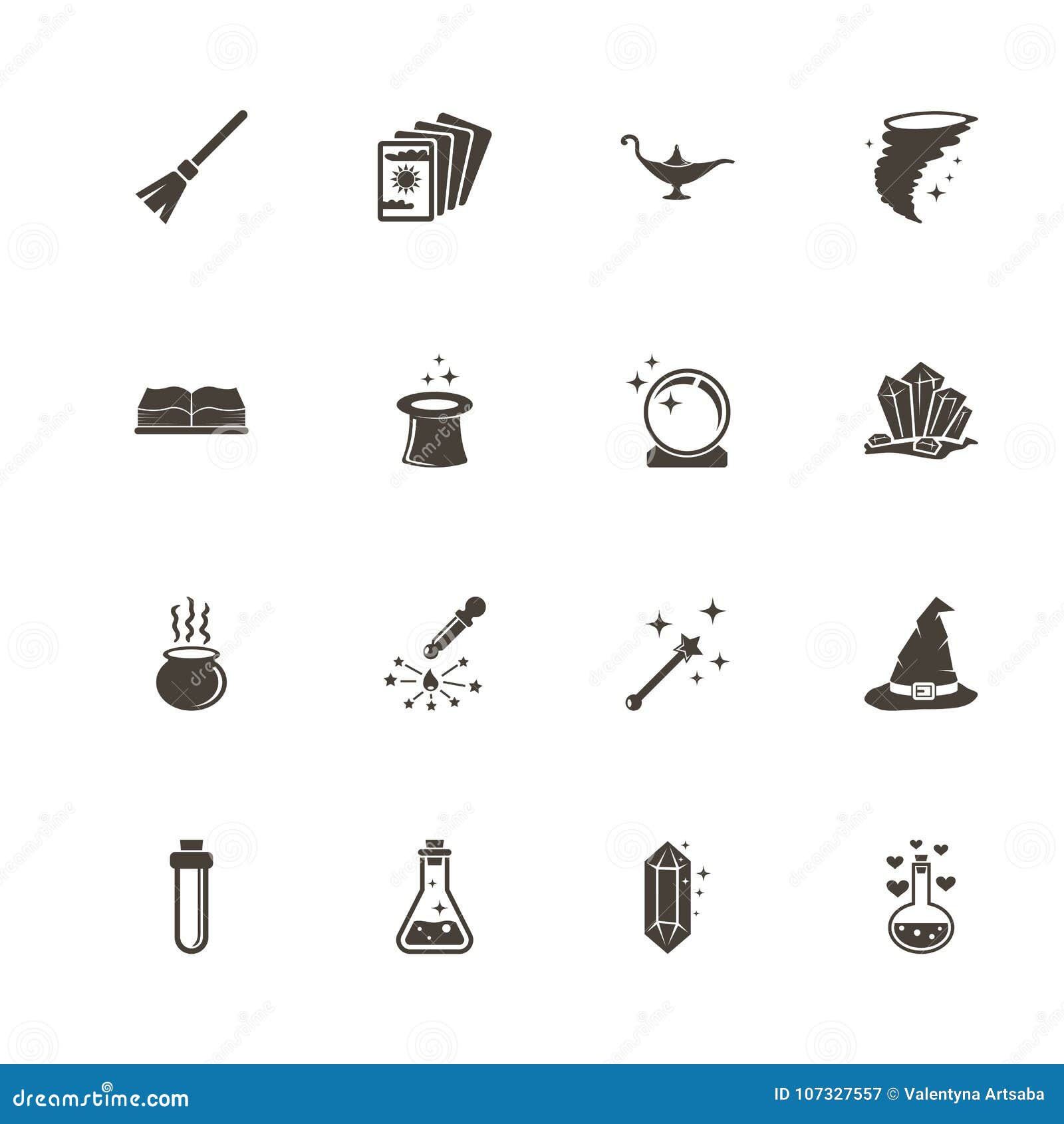Magia - Iconos Planos Del Vector Ilustración del Vector - Ilustración ...