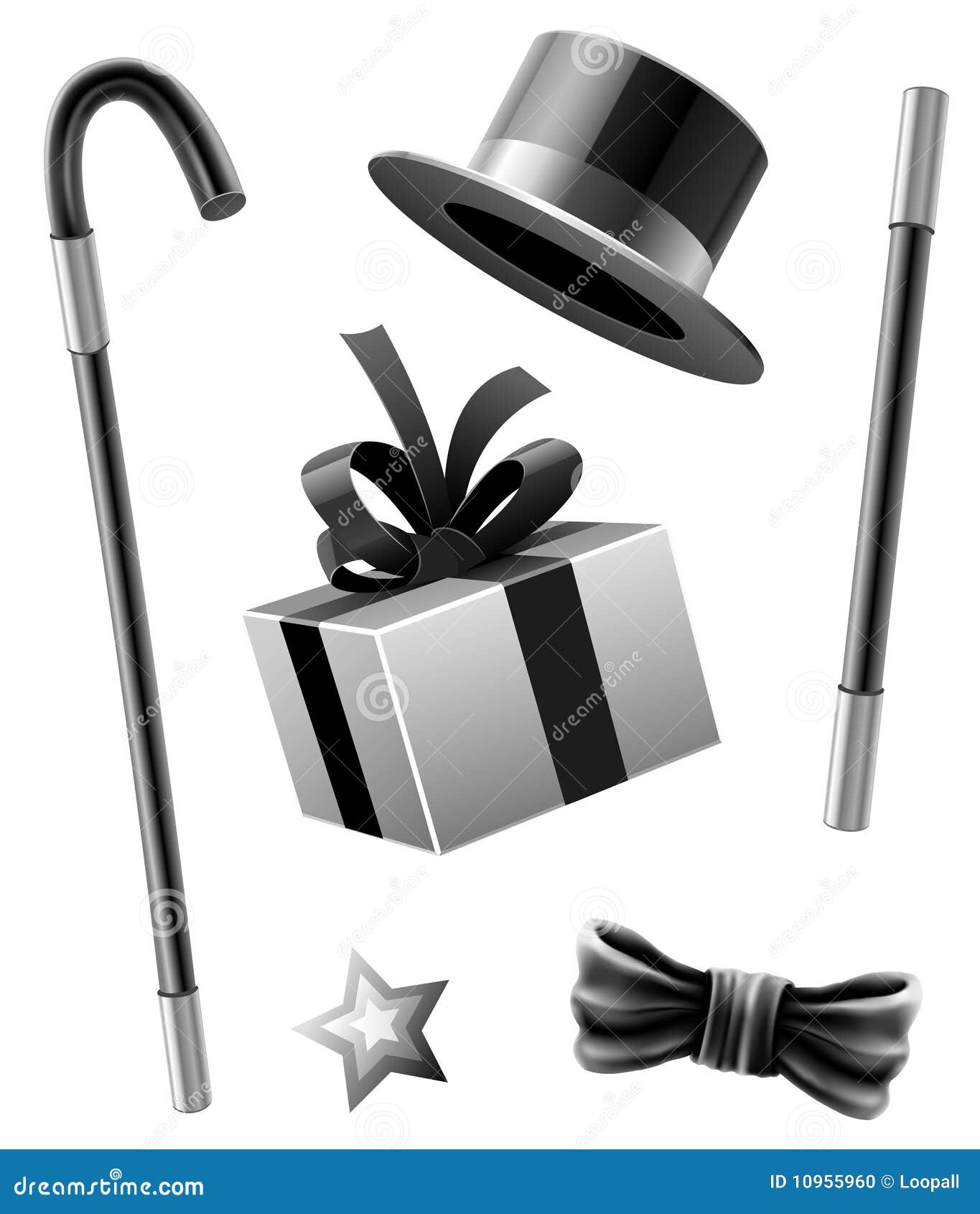 Magic Accessories Set of Conjurer Gentleman Stock Illustration ...