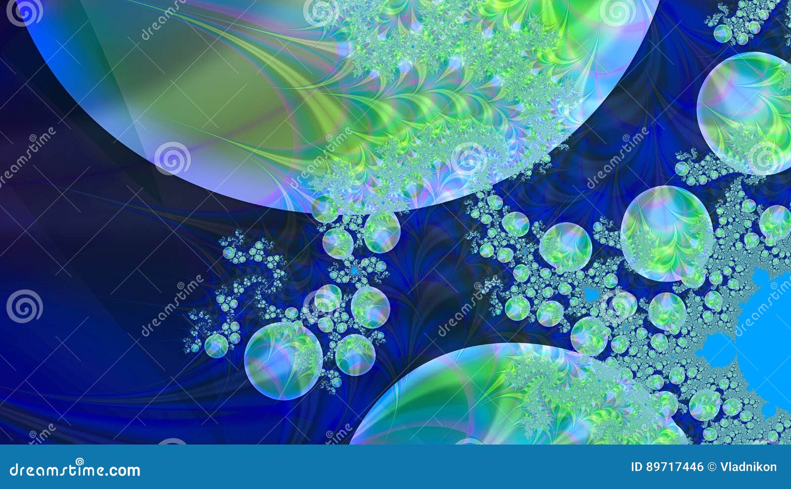 Magic Air Bubbles. Microcosm. Cluster of Planets Stock Illustration ...