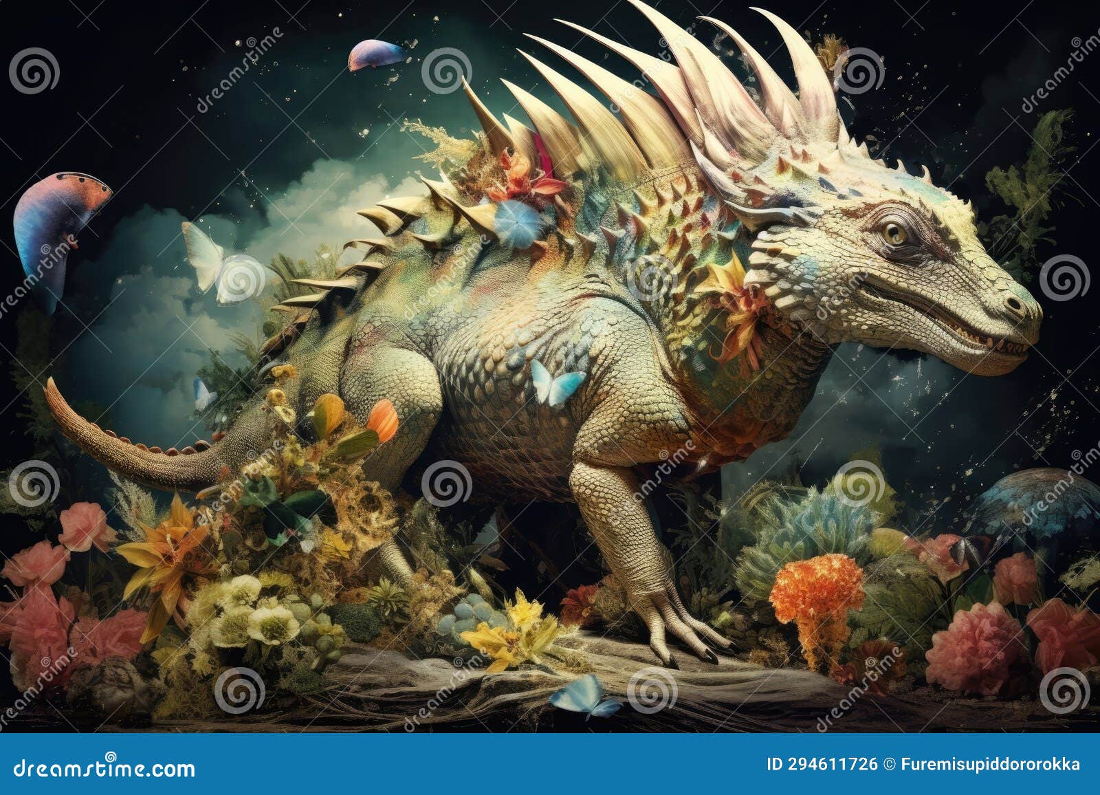 Magic Art Collage with Elements of Fantastic Creatures Stock ...