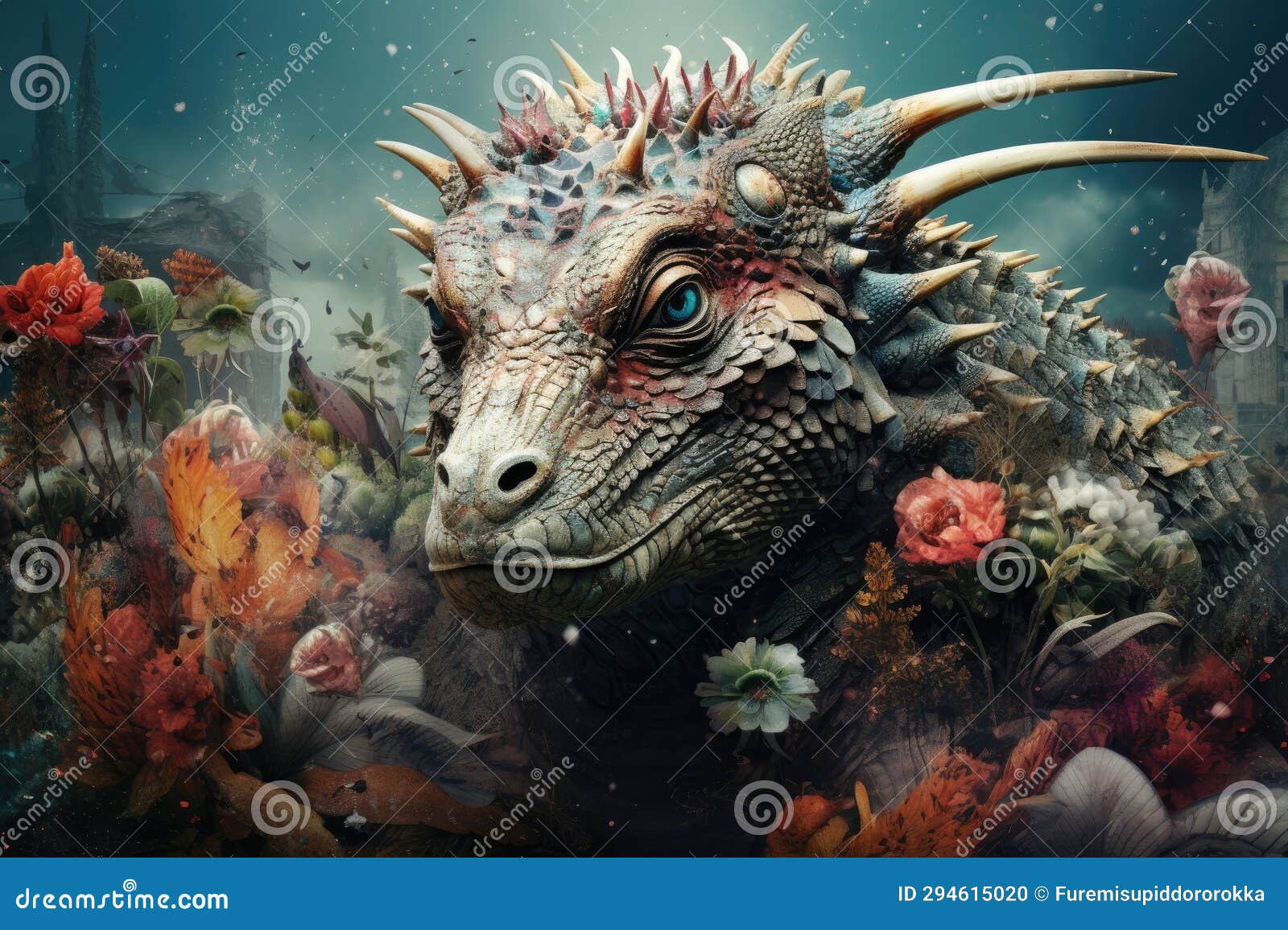 Magic Art Collage with Elements of Fantastic Creatures Stock ...