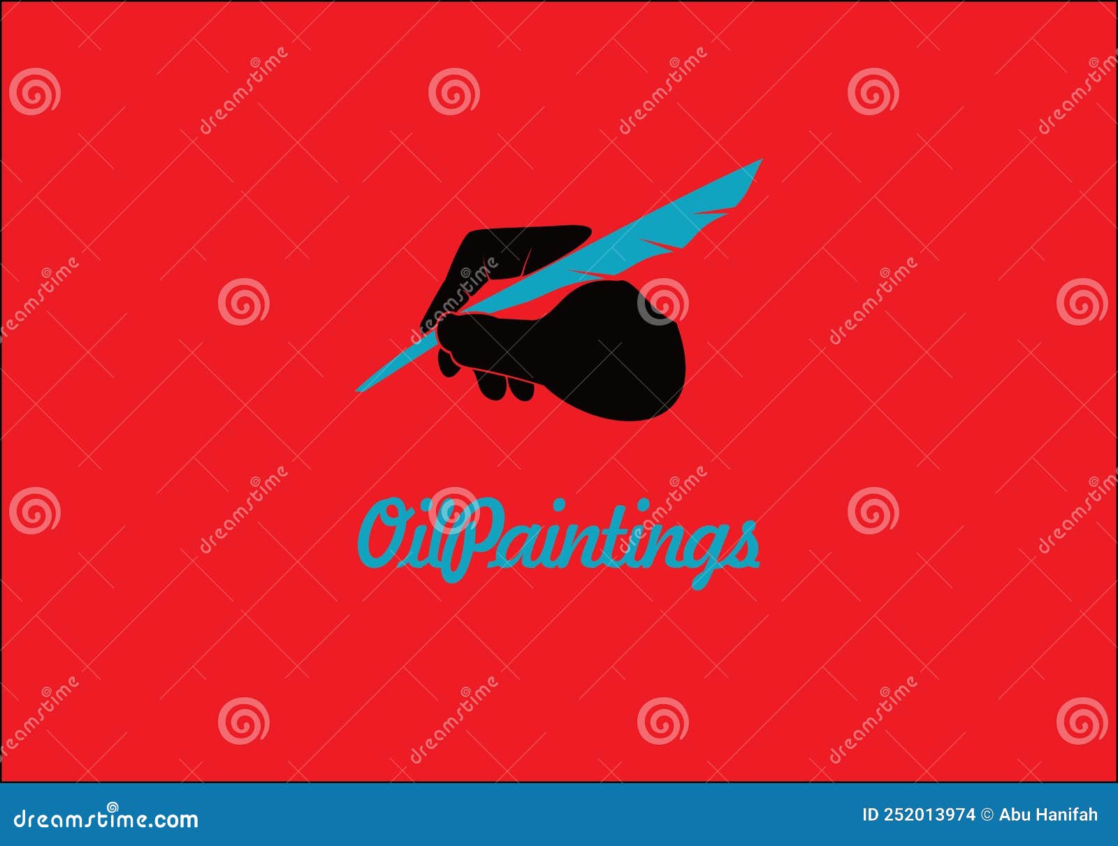 Hand painted logo stock vector. Illustration of text - 252013974