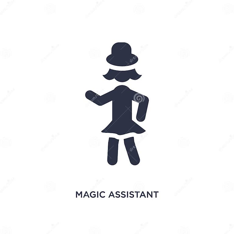 Magic Assistant Icon on White Background. Simple Element Illustration ...