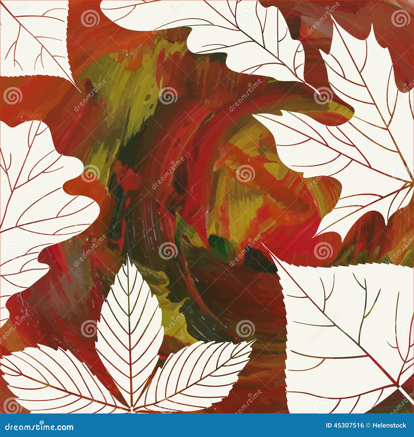 Magic Autumn Background stock vector. Illustration of orange - 45307516