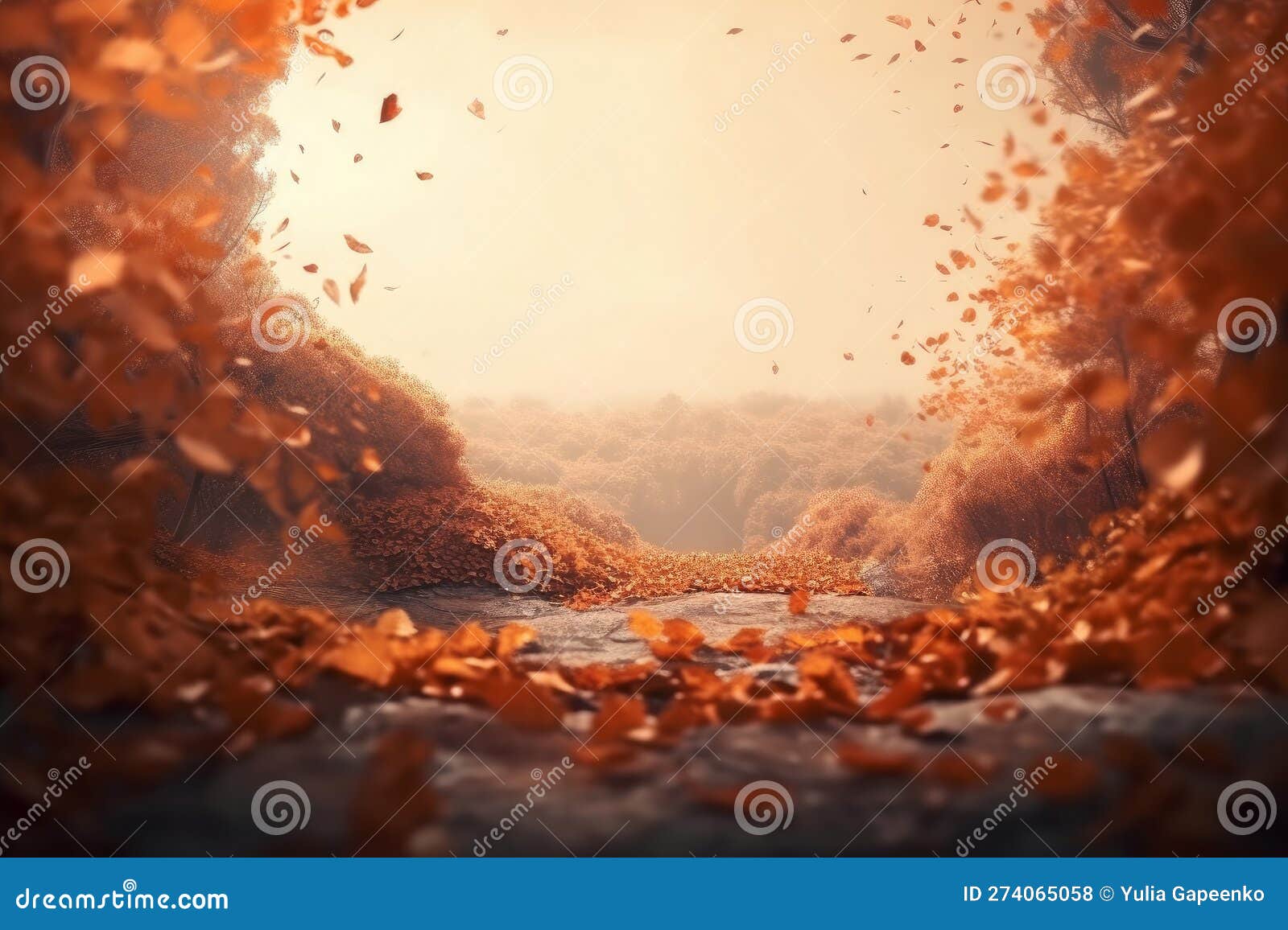 Magic Autumn Fall Background. Illustration AI Generative Stock ...