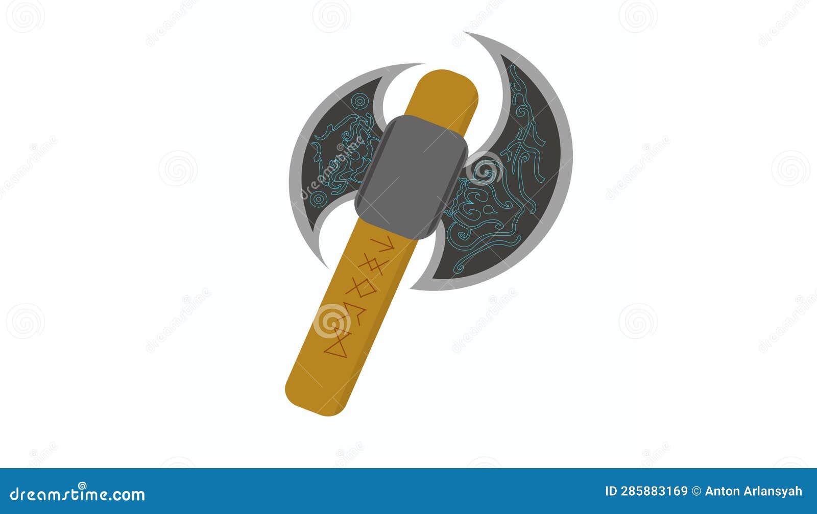 Illustration Vector Graphic of Mystical Axe on Isolated White ...