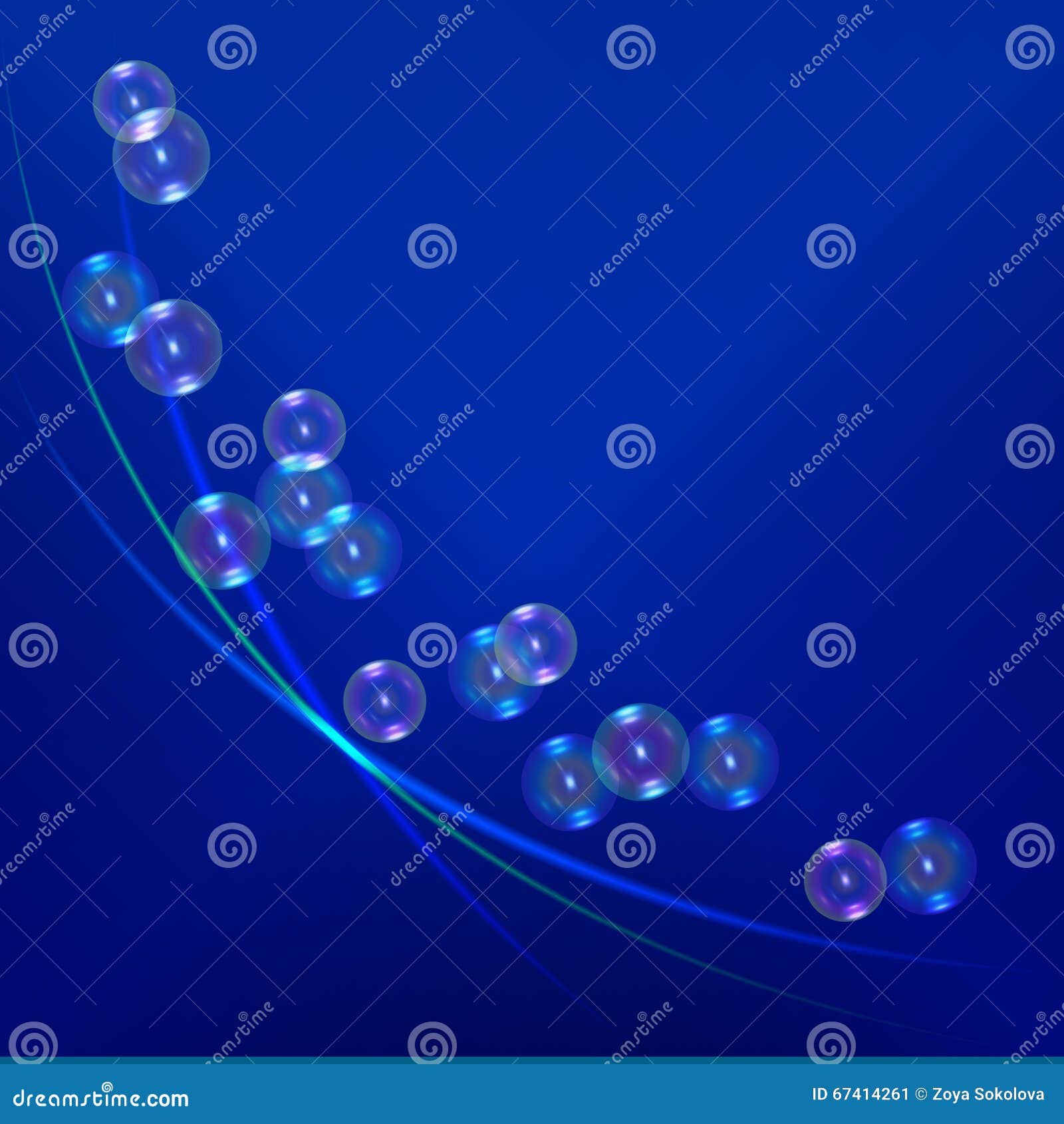 Magic Background with Bubbles Stock Vector - Illustration of rainbow ...