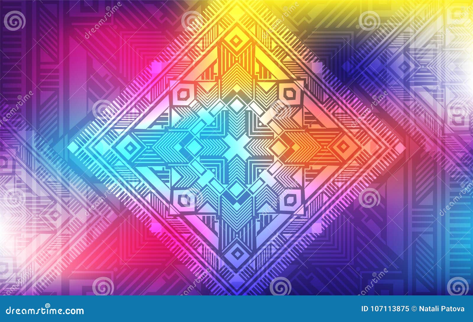 Magic Background. Holiday Iridescent Background with Beautiful Square ...