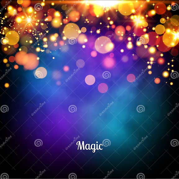 Magic Background Design. Vector Magic Lights Background Stock ...