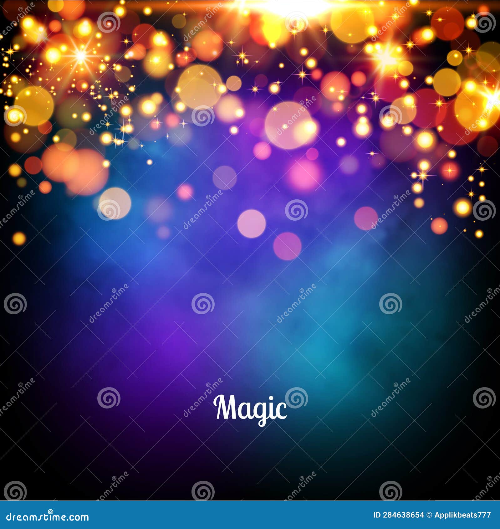 Magic Background Design. Vector Magic Lights Background Stock Vector ...