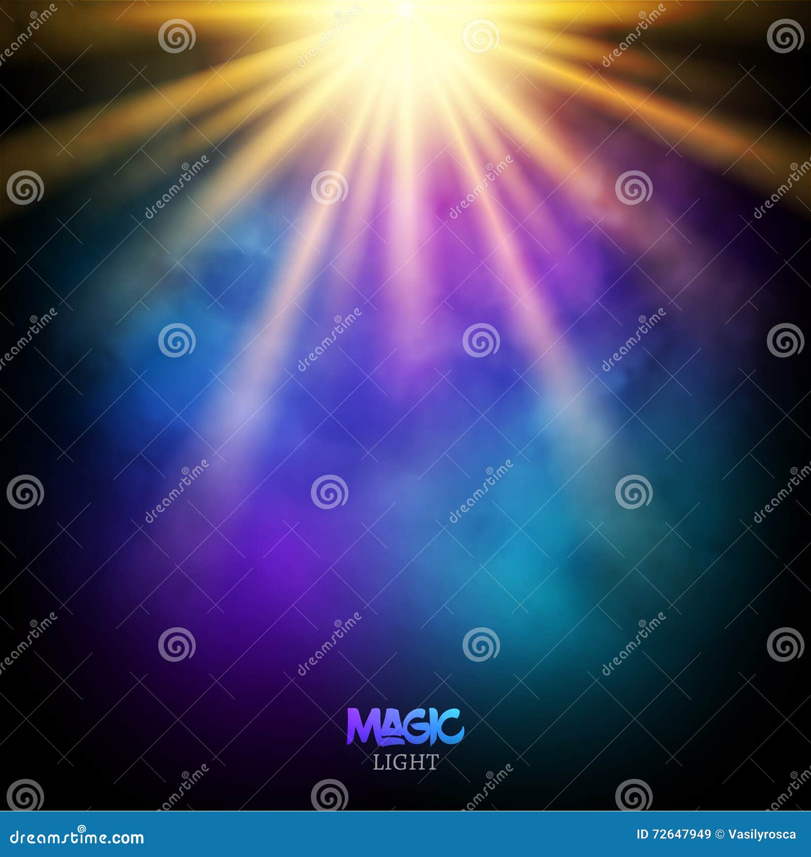 Magic Background Design. Vector Magic Lights Background Stock Vector ...