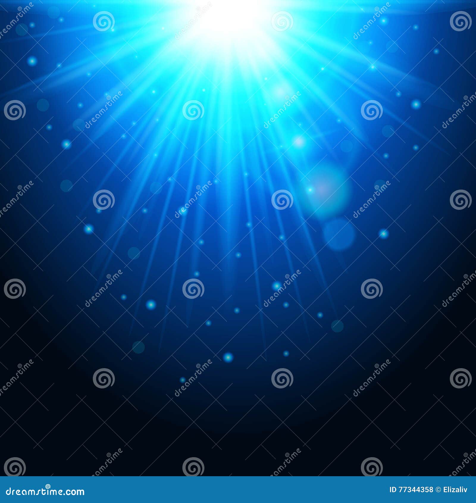 Magic Background with Rays of Light, Glowing Effect. Blue Lights ...