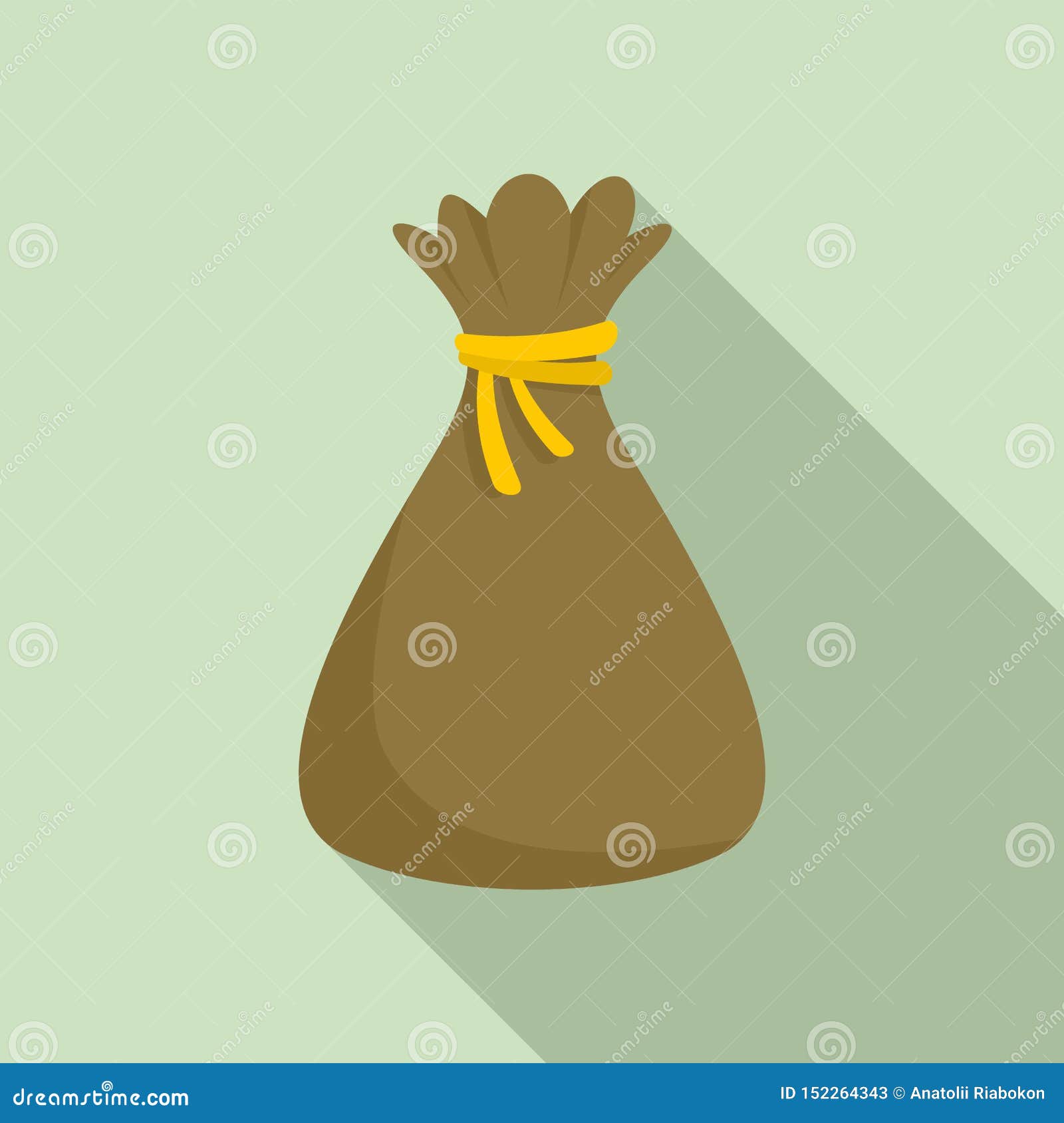 Magic bag icon, flat style stock vector. Illustration of ancient ...