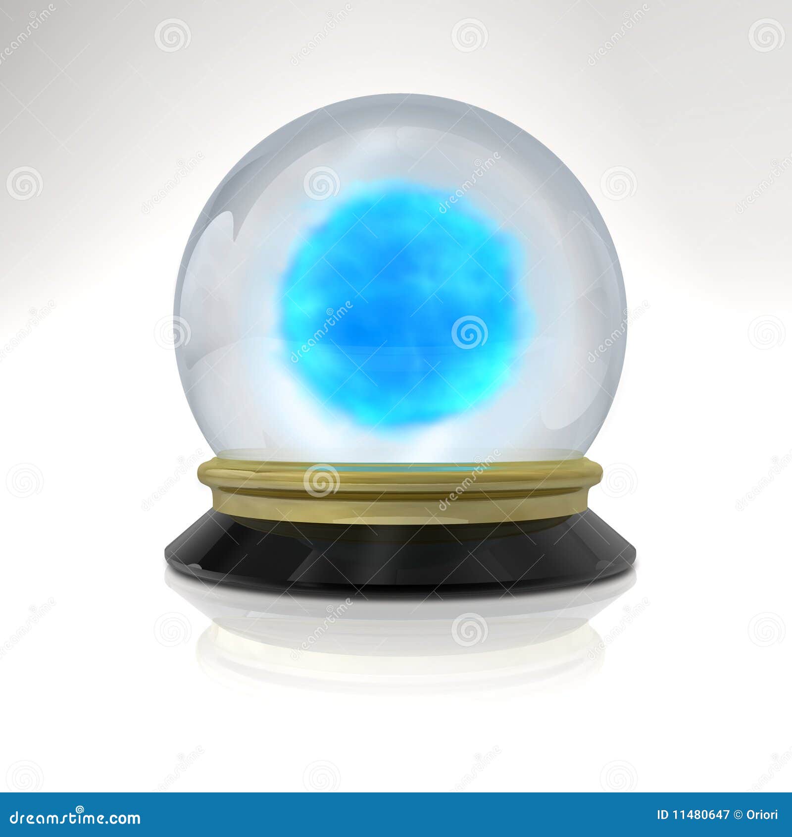 Magic Ball Vector Magical Crystal Glass Sphere And Shiny Lightning ...