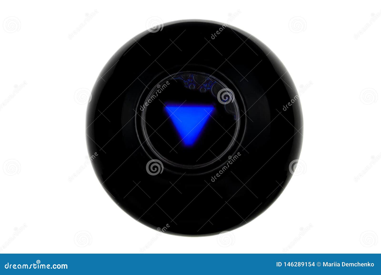Magic 8 Ball with an Empty Blank Prediction on White Background Stock ...
