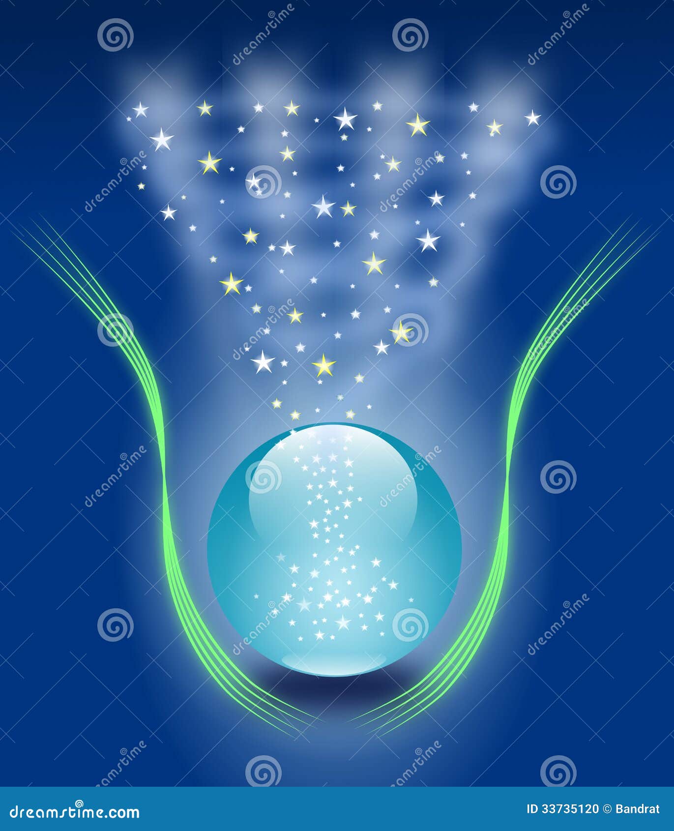 Magic Ball stock illustration. Illustration of light - 33735120