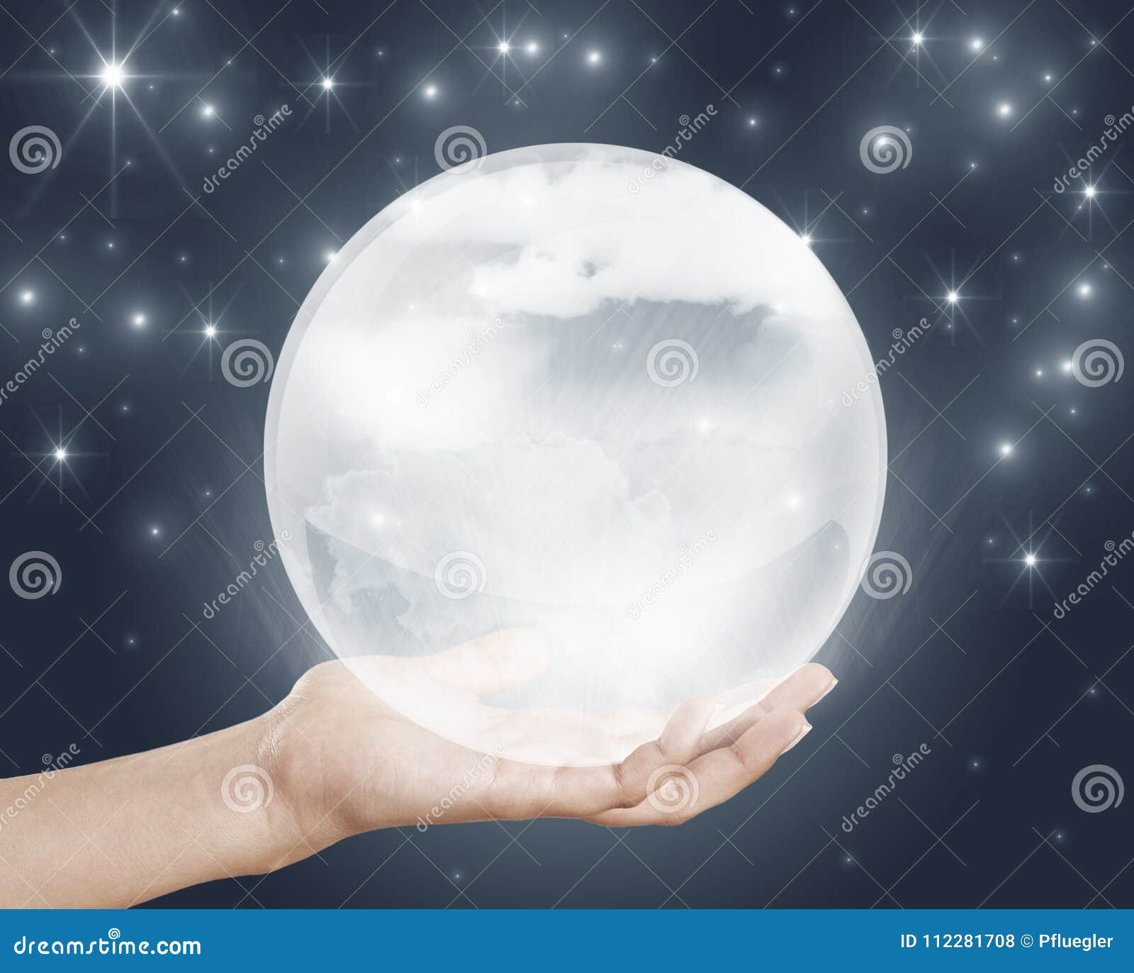 Magic ball hand stock photo. Image of sphere, bullet - 112281708
