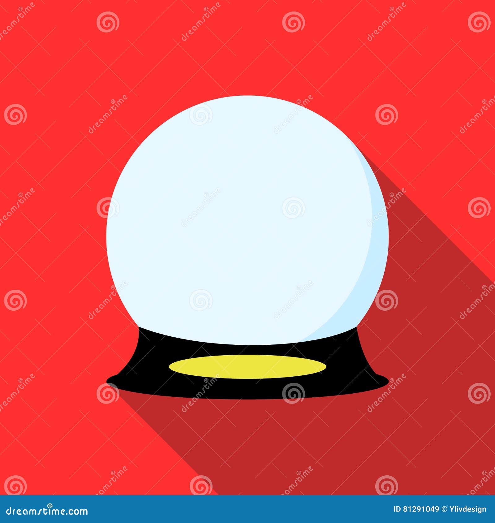 Magic Ball Icon in Flat Style Stock Vector - Illustration of fantasy ...